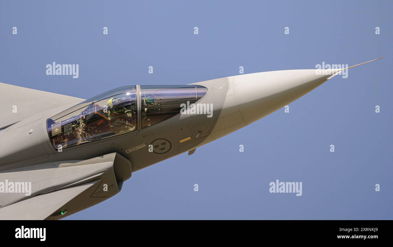 Swedish Air Force, SAAB JAS 39C Gripen, performing during flying ...