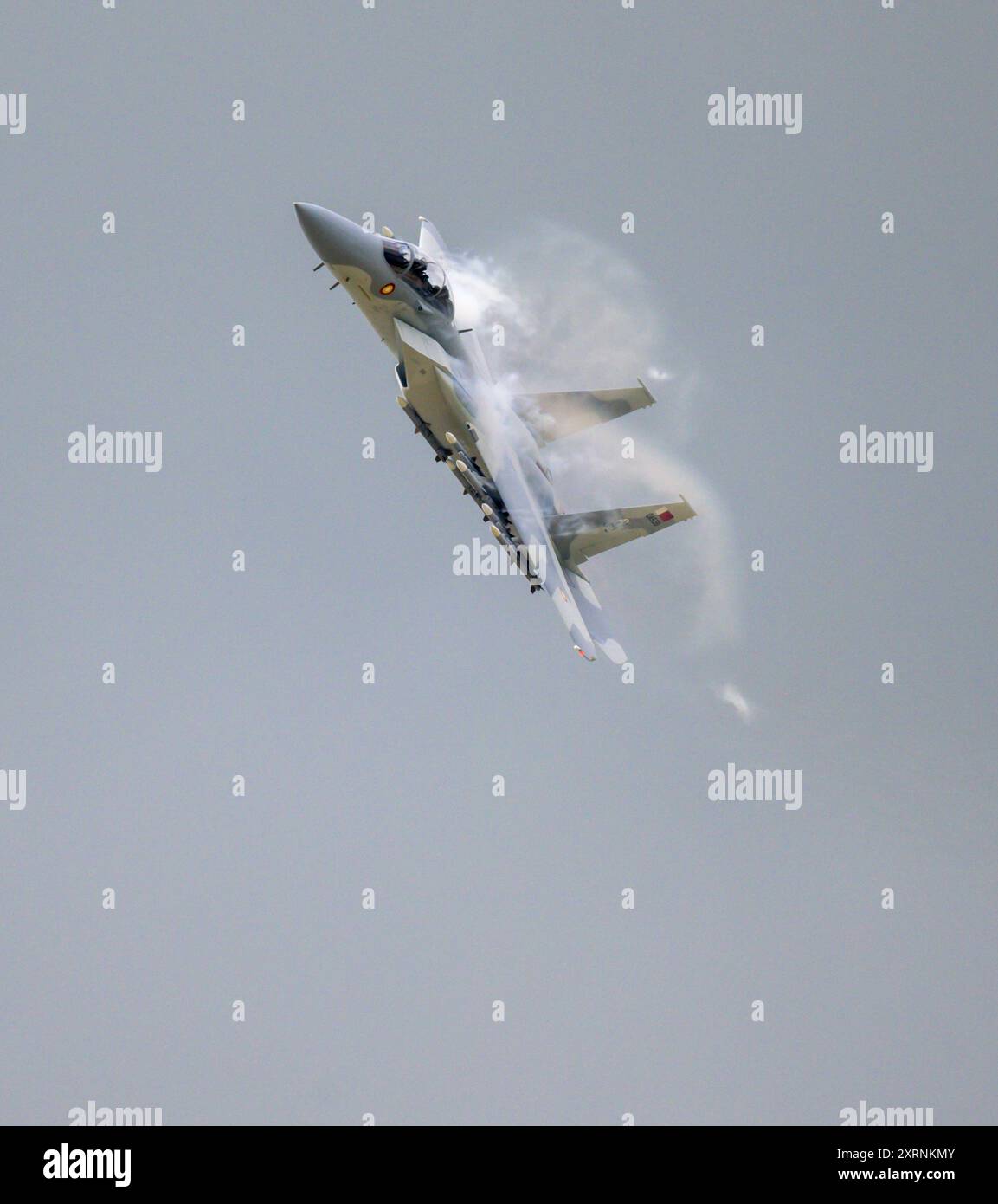 Boeing F-15QA Ababil during display with full weapons fit at the Royal ...