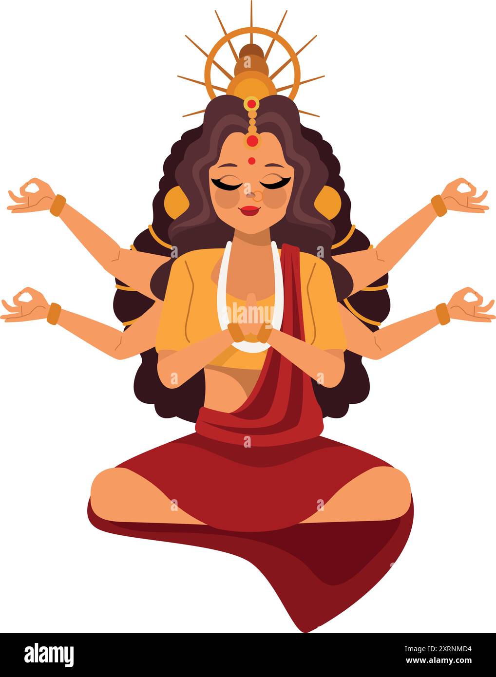 goddess durga character Stock Vector Image & Art - Alamy