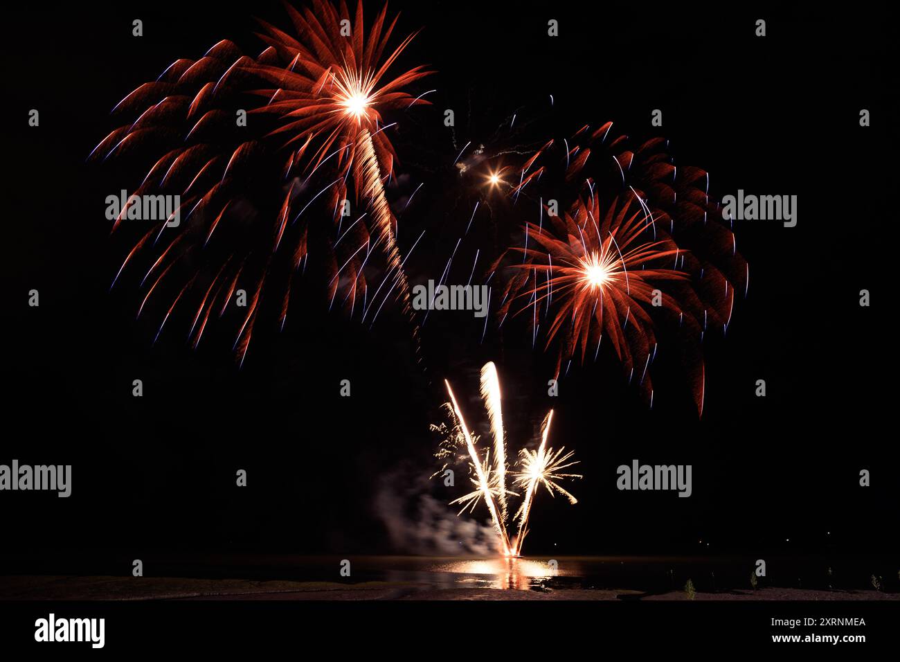 Cairns, Australia. 10th Aug, 2024. Fireworks are set off at the ...