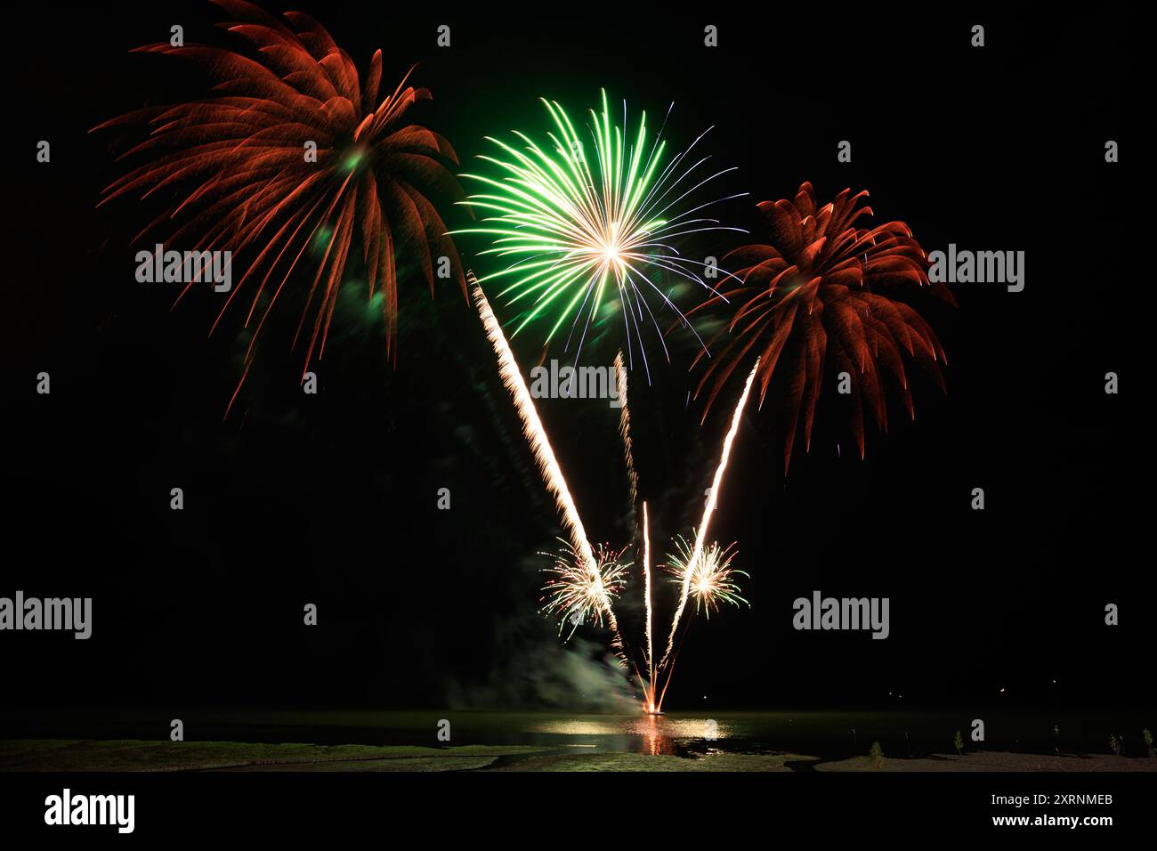 Cairns, Australia. 10th Aug, 2024. Fireworks are set off at the ...