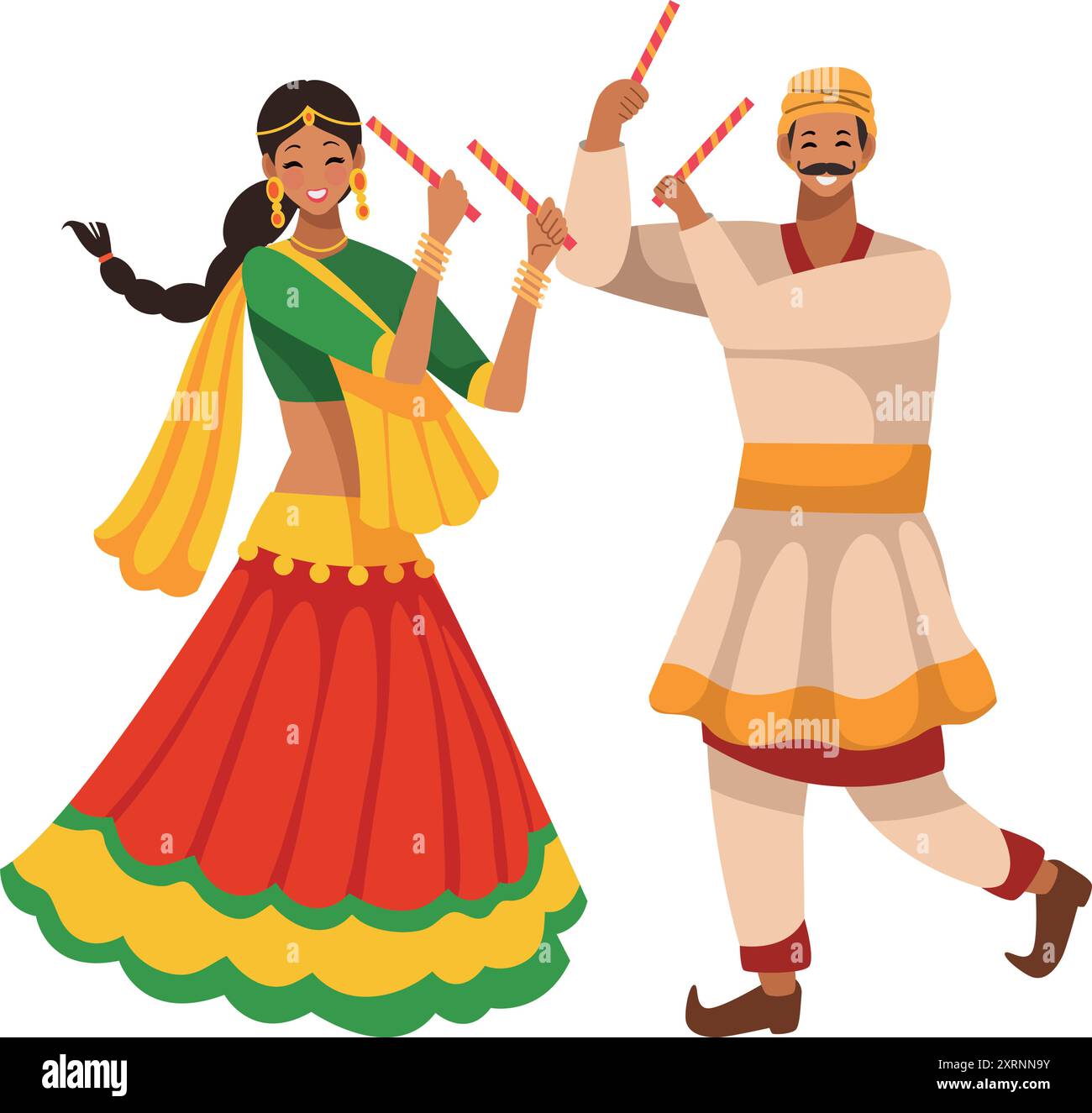 hindu couple dancing in onam festival Stock Vector Image & Art - Alamy