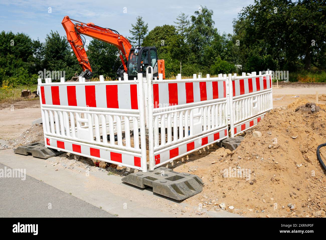Construction site beginning to build a family house Stock Photo - Alamy