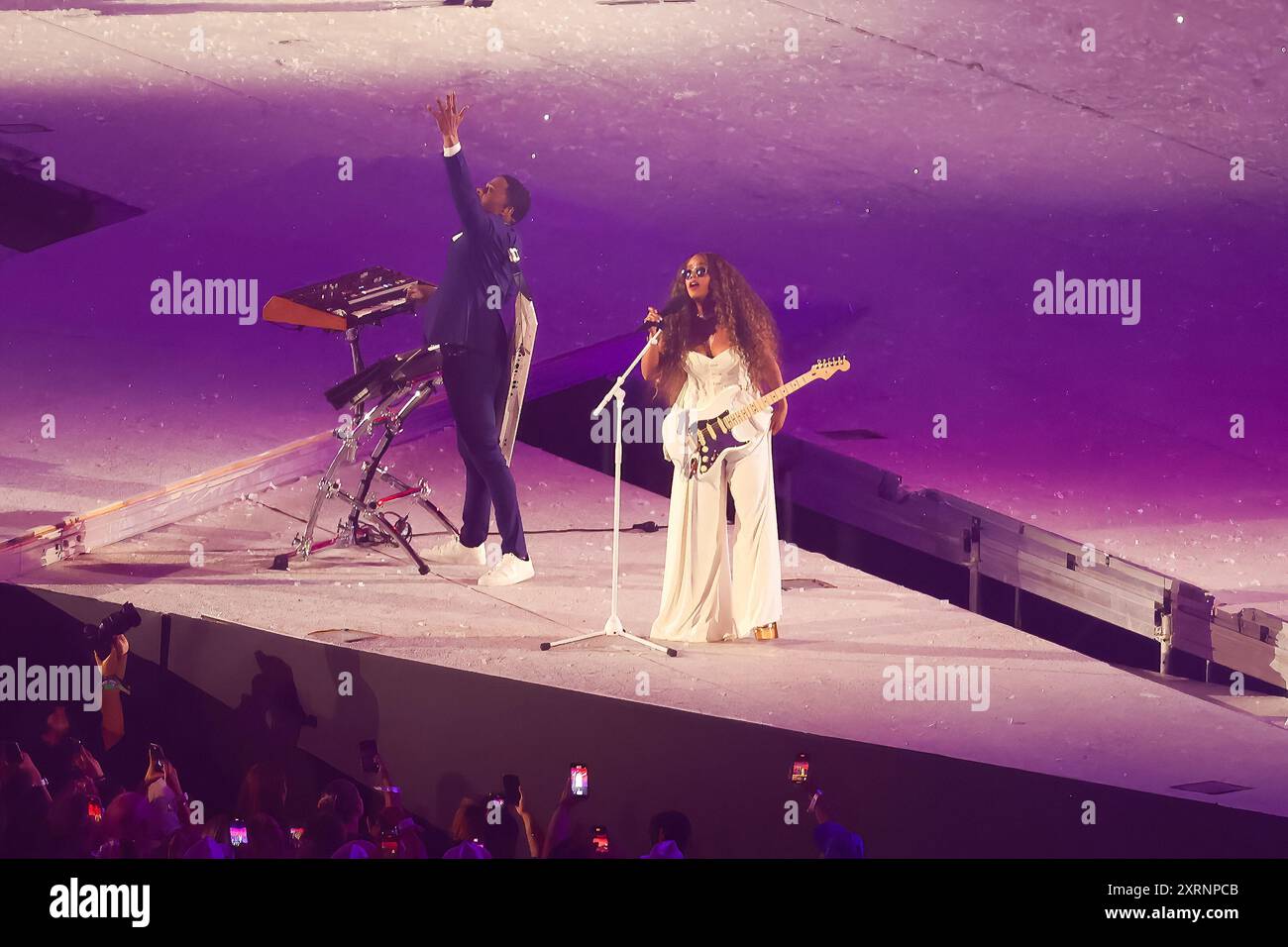 Paris, France, 11 August, 2024. Performance of the USA National anthem ...