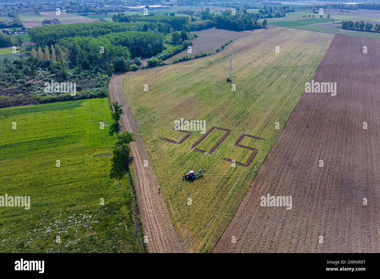 A giant SOS, a symbolic call against excessive land use, written into ...