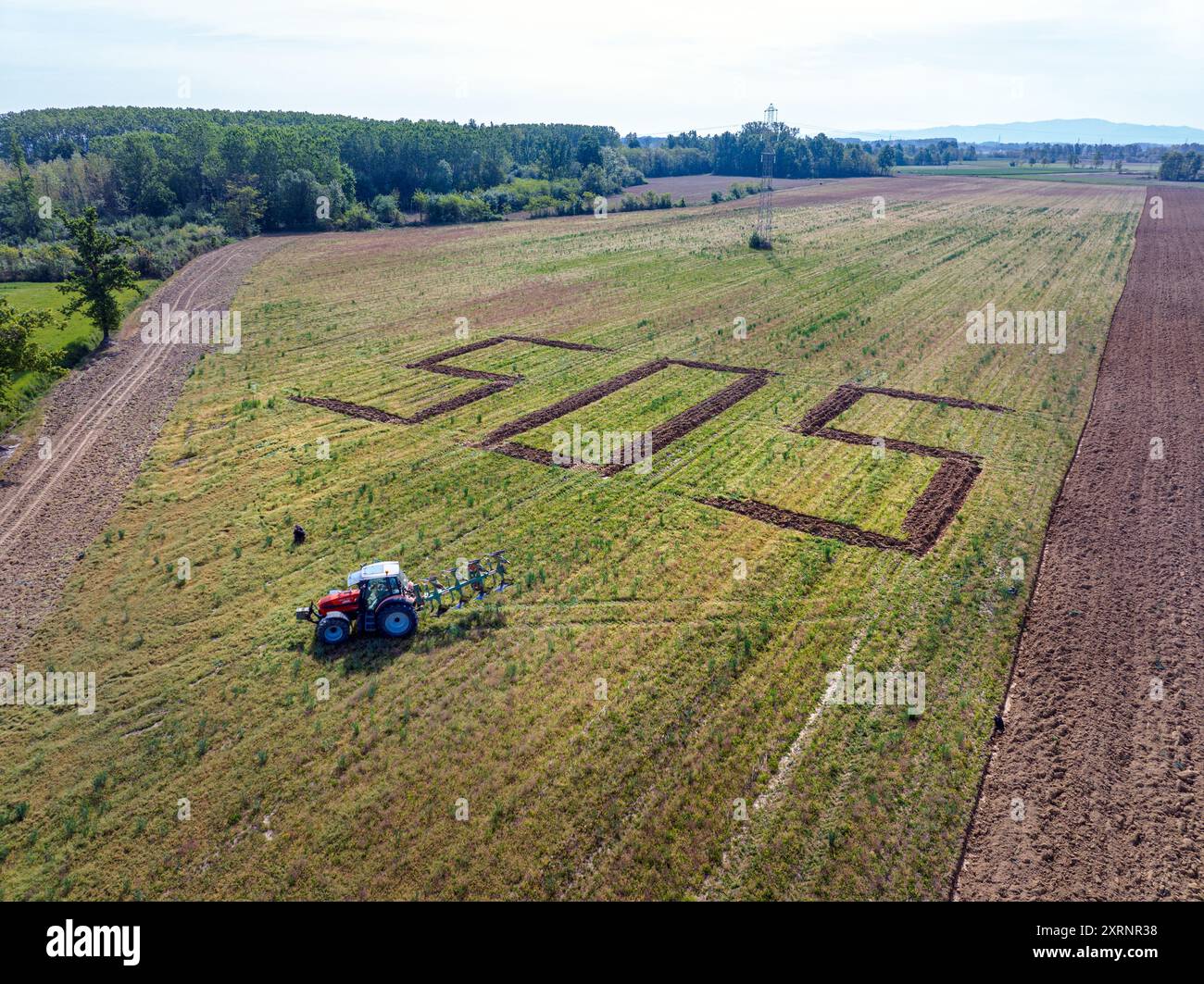 A giant SOS, a symbolic call against excessive land use, written into ...