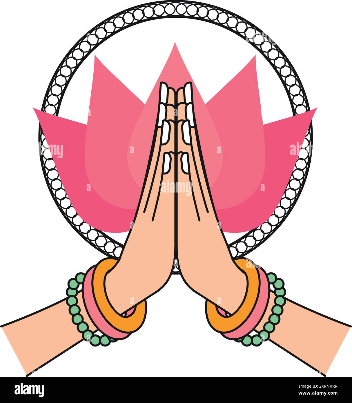 welcome hindu namaste hands Stock Vector Image & Art - Alamy