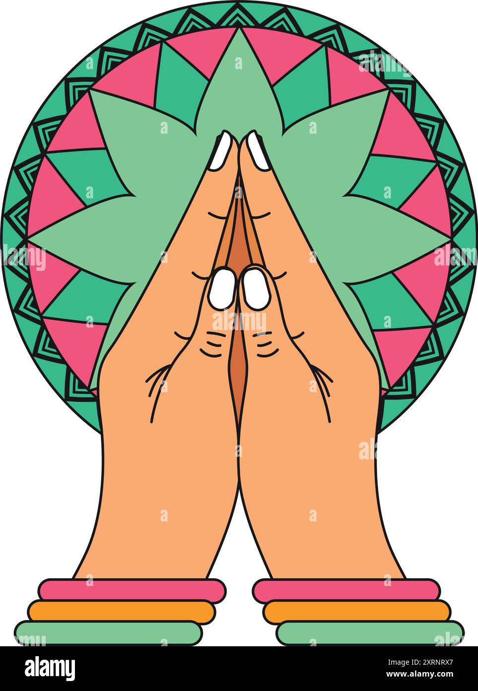 indian welcome namaste hands Stock Vector Image & Art - Alamy