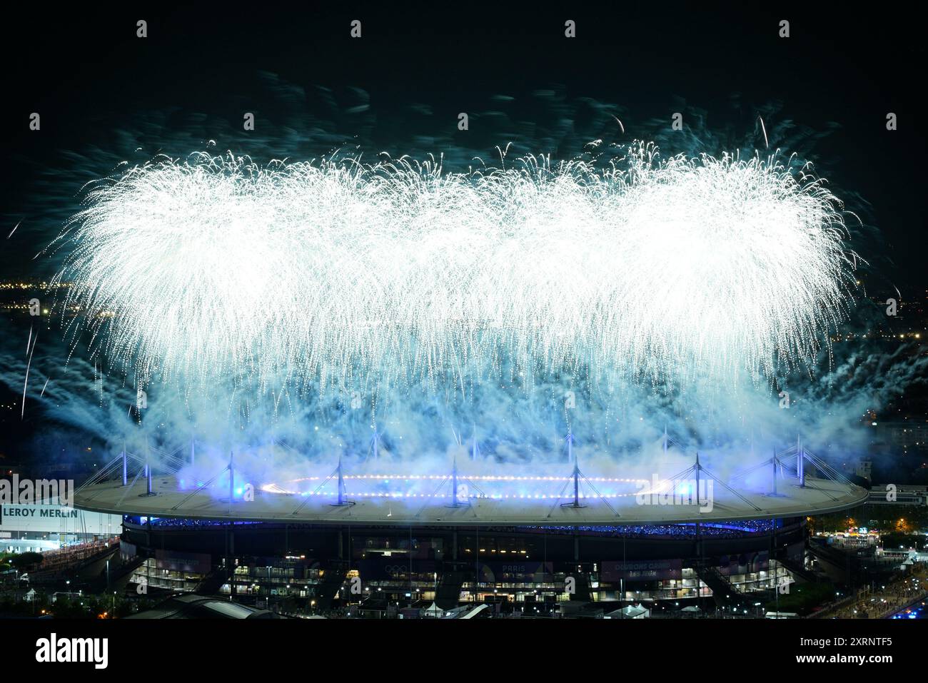 Fireworks signal the end of the 2024 Summer Olympics closing ceremony ...