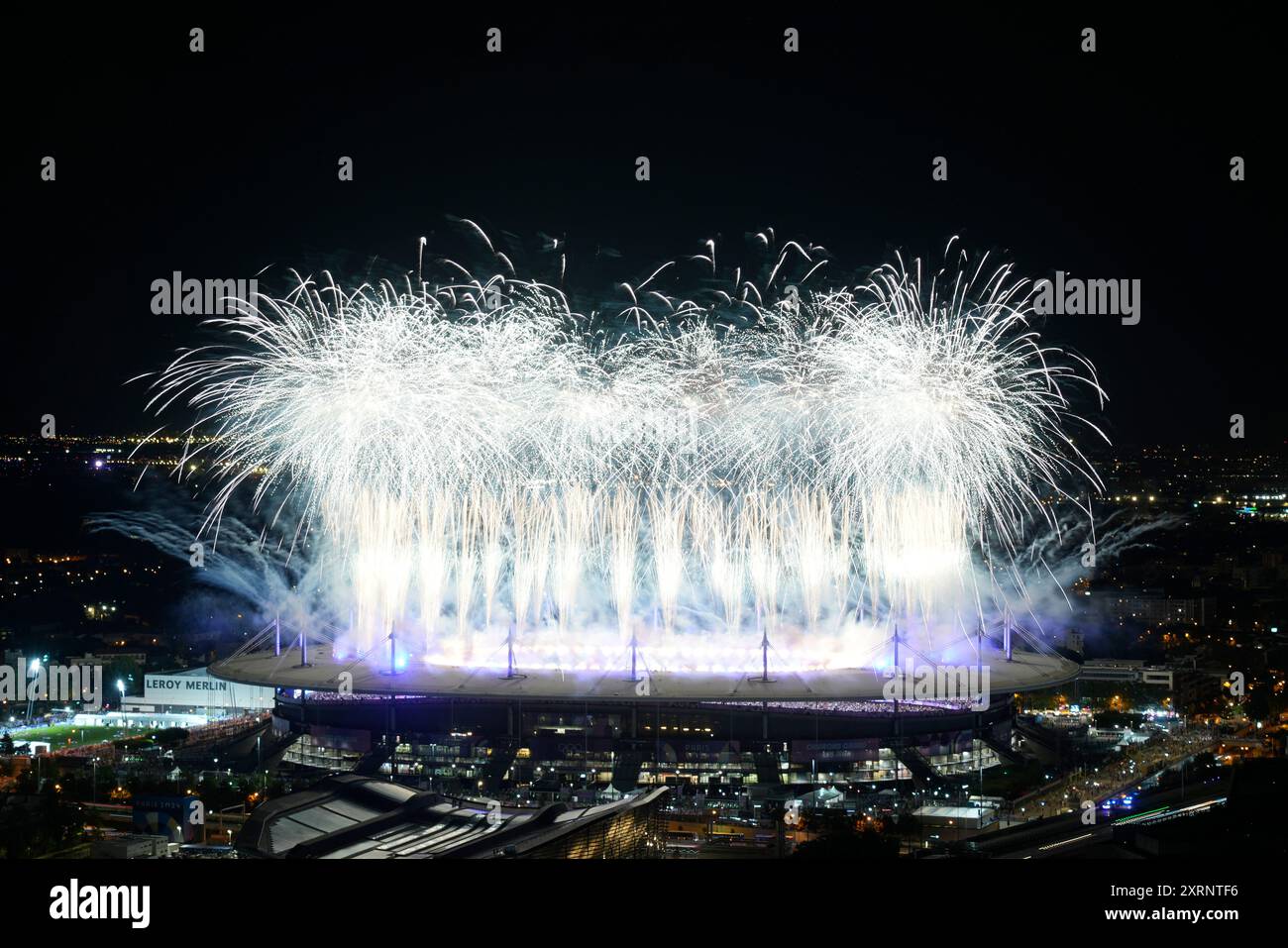 Fireworks signal the end of the 2024 Summer Olympics closing ceremony ...