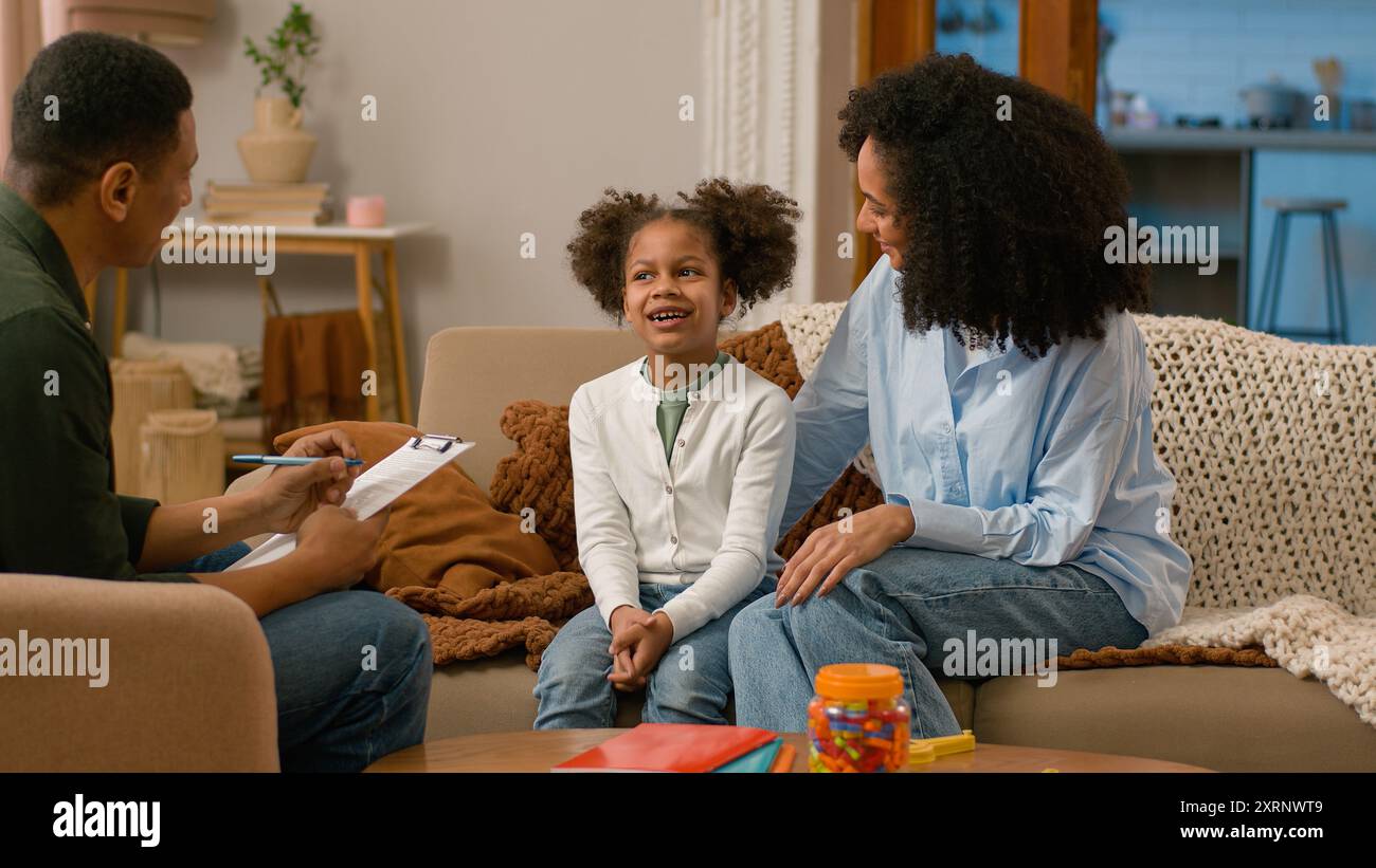 African American woman man child little girl mother daughter together ...