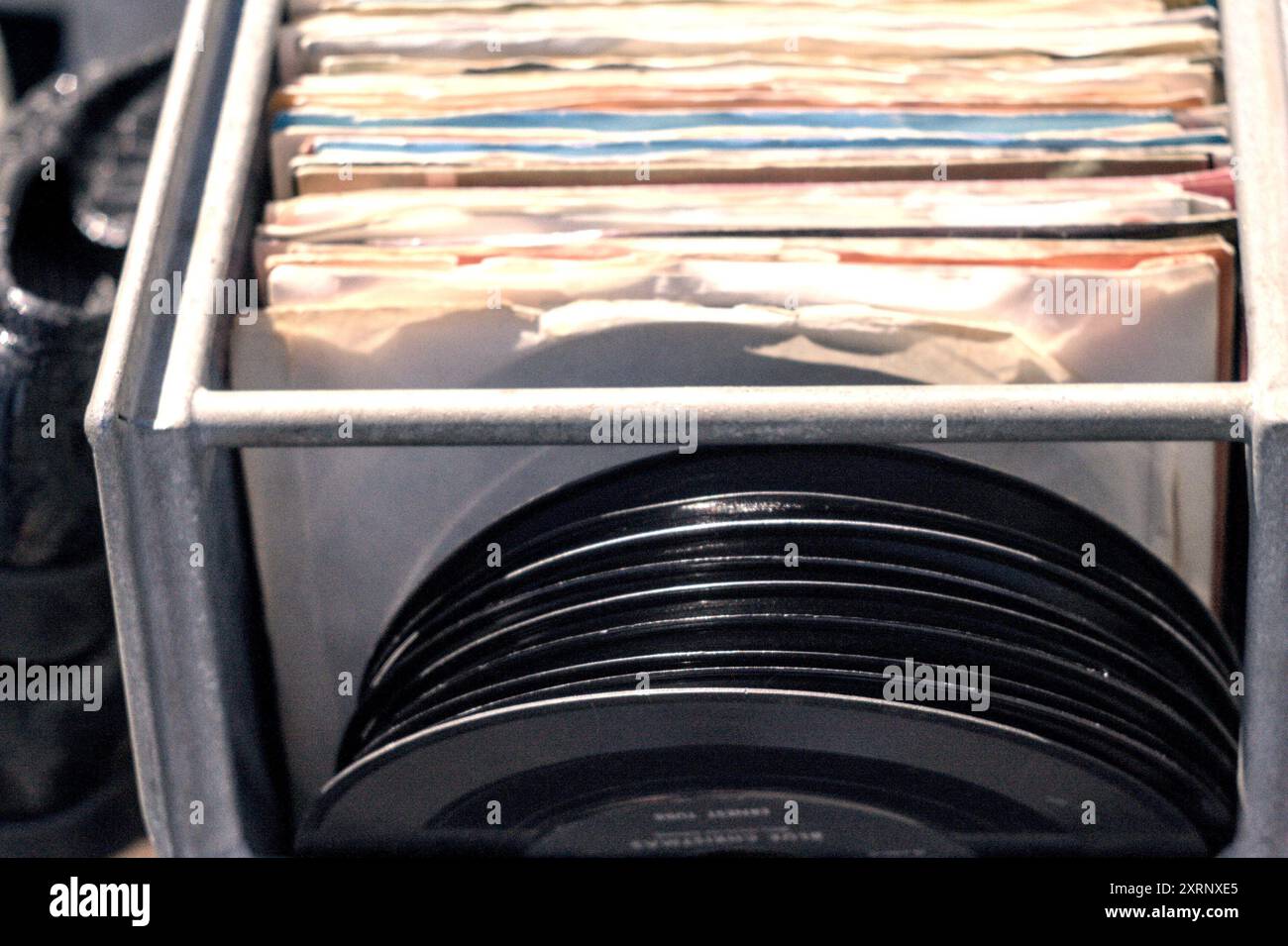 records in the box Stock Photo - Alamy