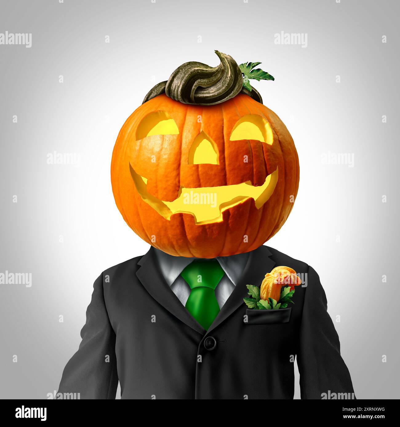 Funny Pumpkin Head Character as an illuminated jack-o-lantern person ...