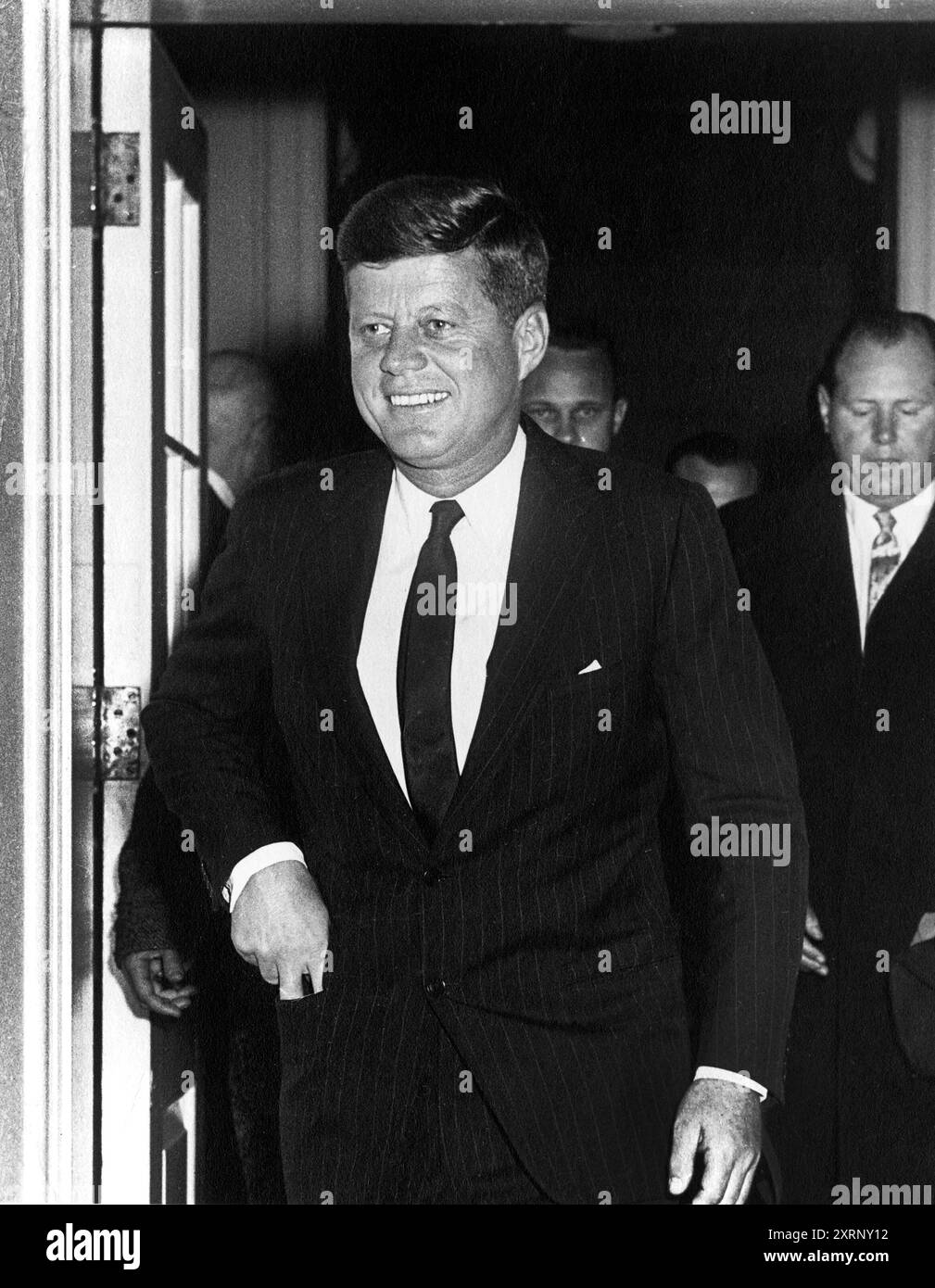 U.S. President-elect John Kennedy arriving at White House to meet with ...