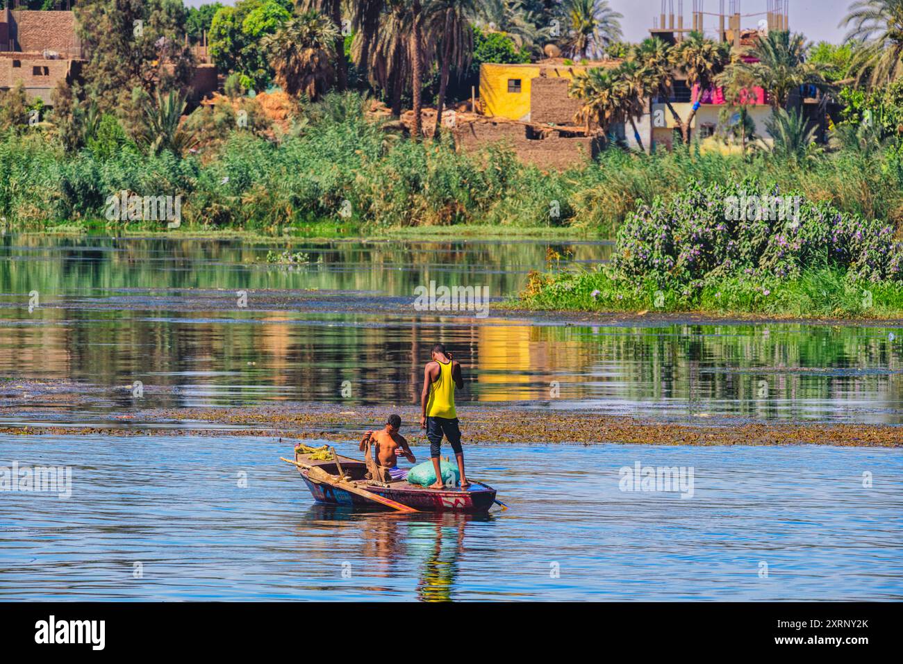 Fishing in the Nile River Close to Aswan Stock Photo - Alamy