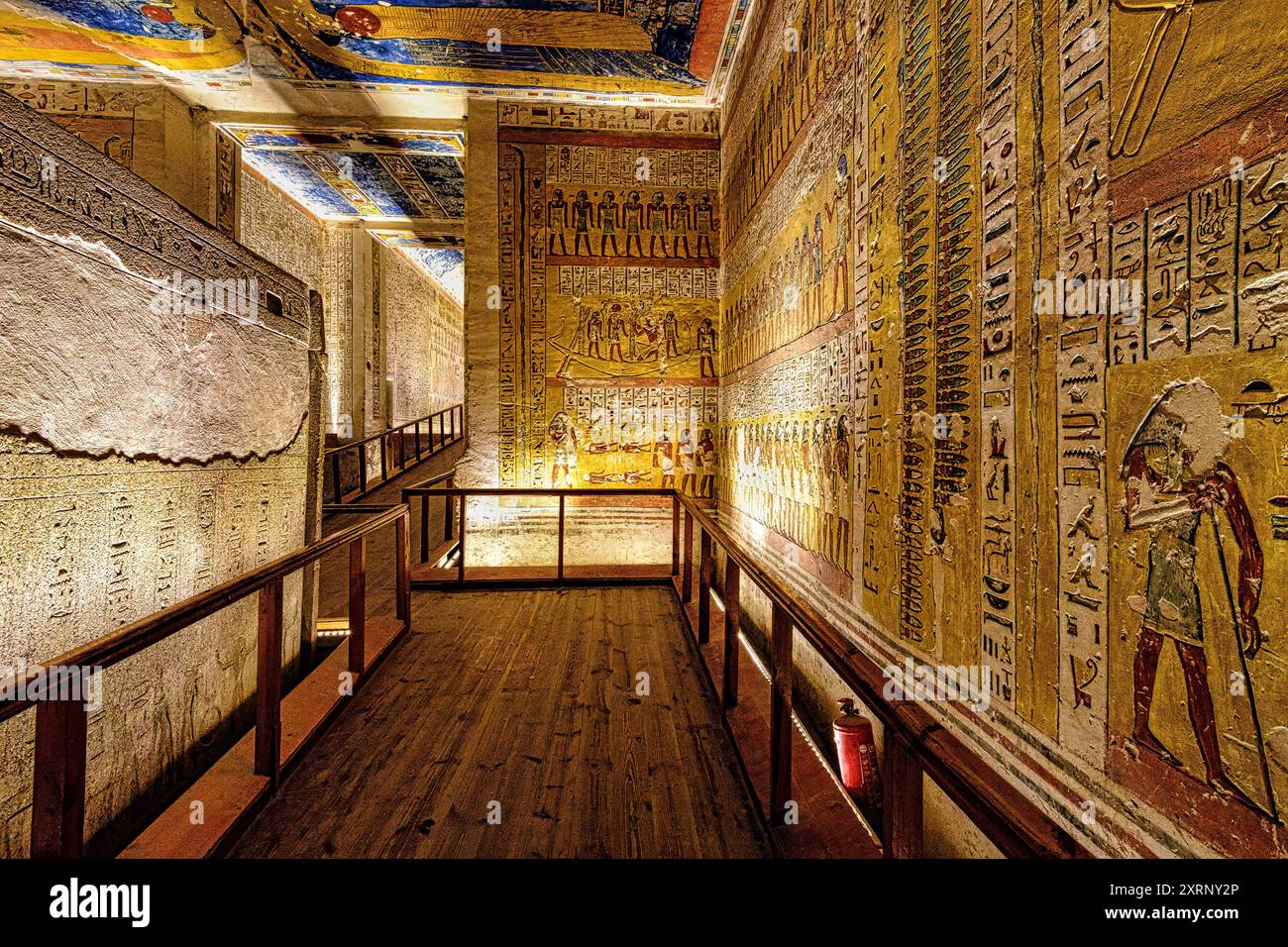 KV 2, Rameses IV burial chamber - Valley of the KIngs, Egypt Stock ...