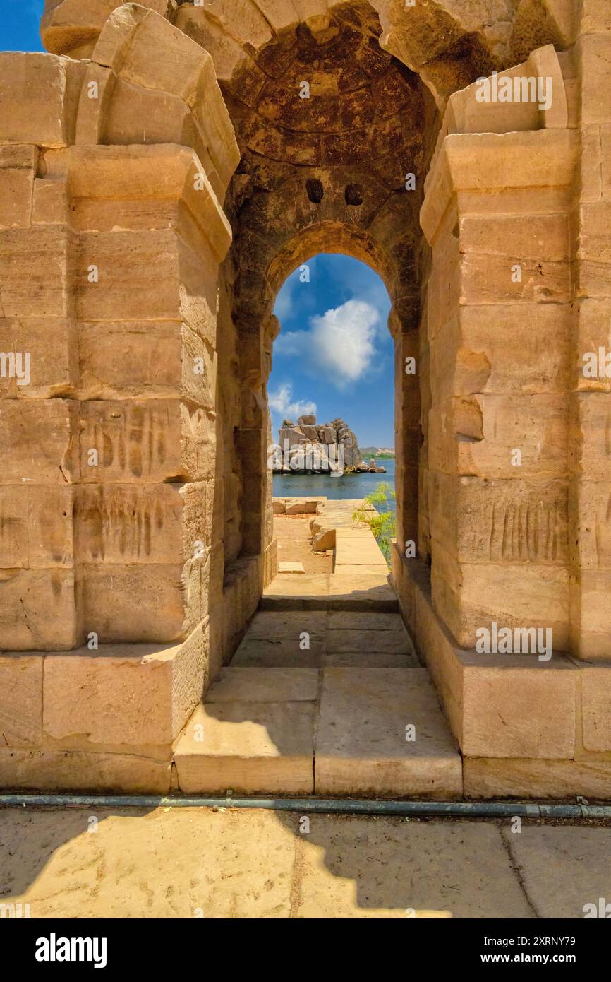 The Gate of Diocletian part of the Temple of Augustus in the Philae ...