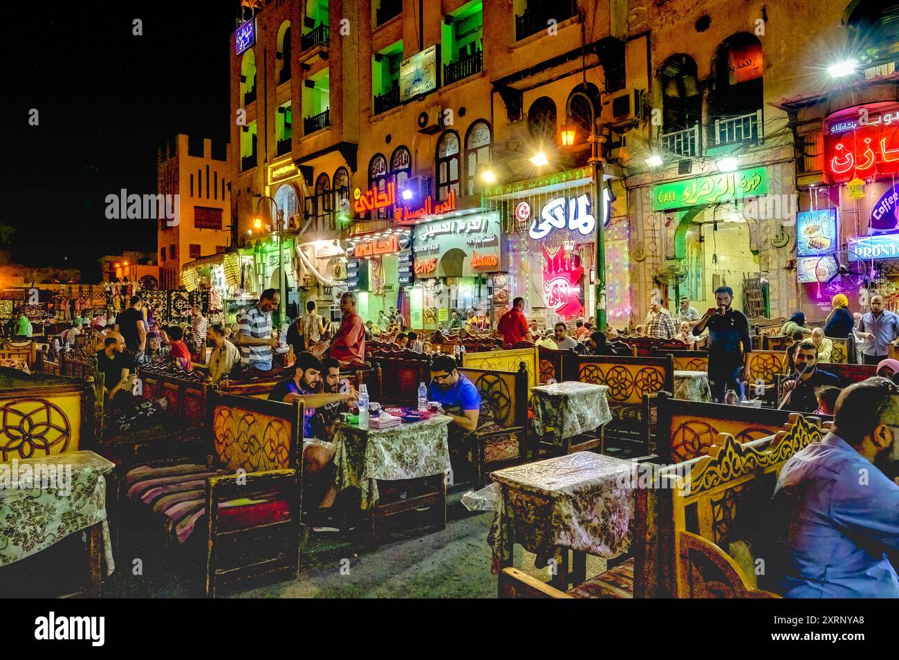 Busy Evening activity in the vicinity of the Elzahraa Cafe and ...