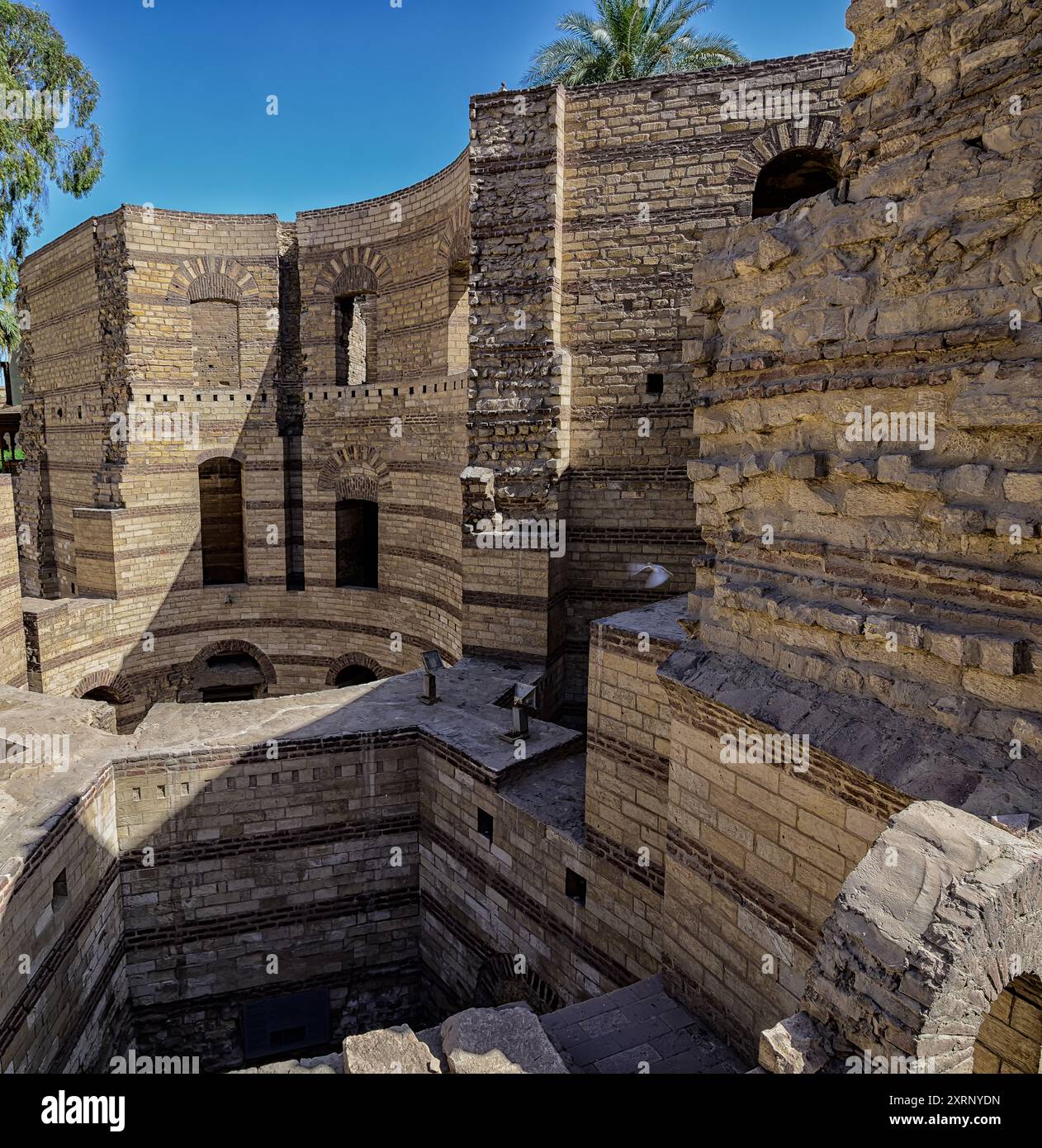 Ruins of the three story towers of the ancient Roman Fortress of ...