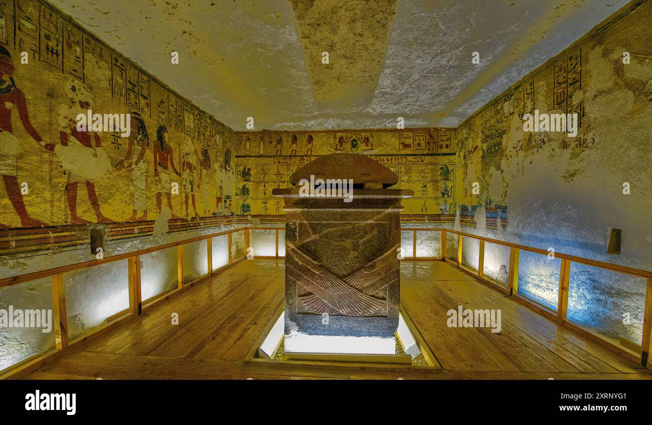 Burial chamber of WV 23, the Tomb of Ay in the Valley of the Monkeys ...