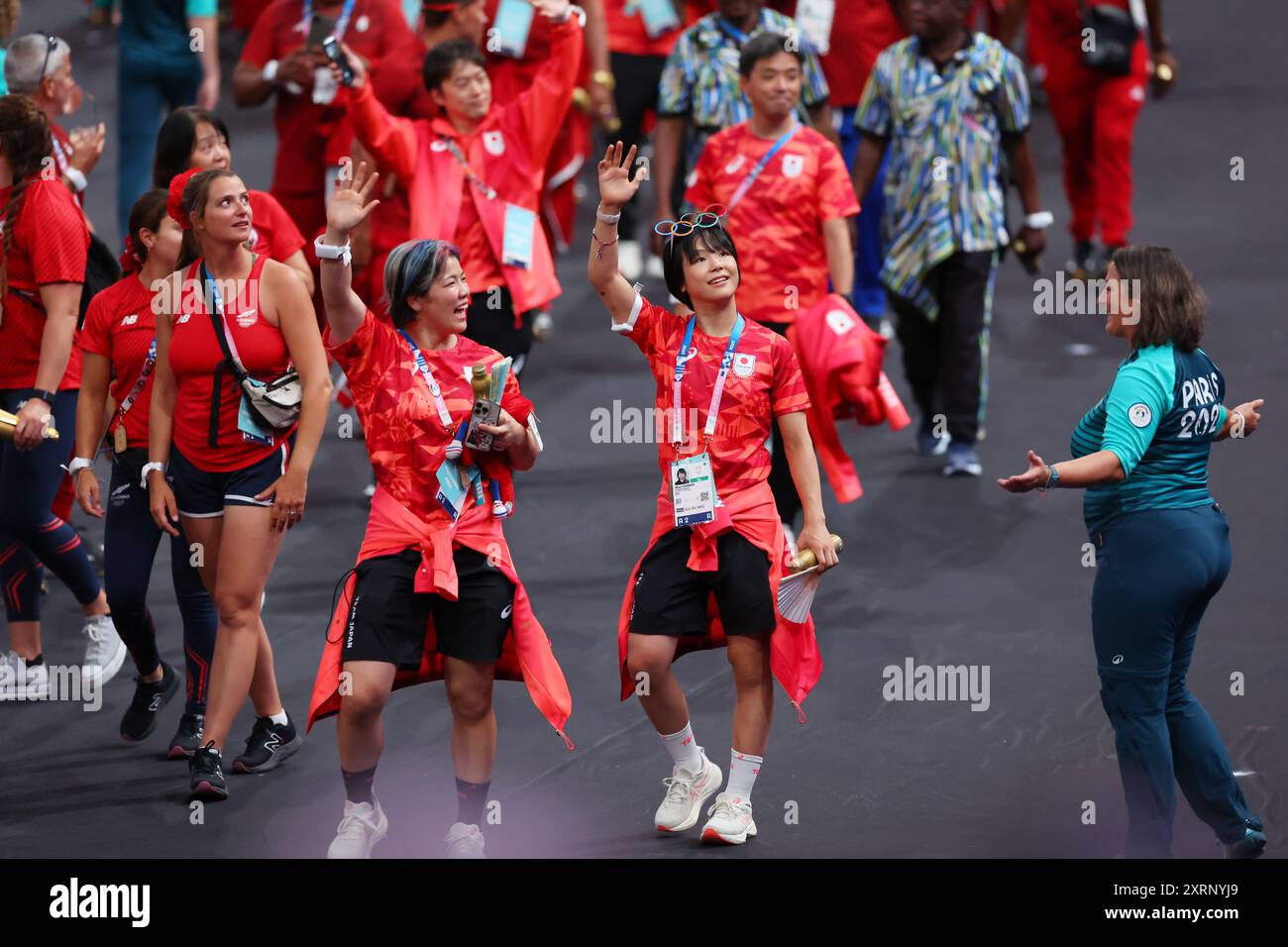 (L-R) Yuka Kagami, Akari Fujinami (JPN), AUGUST 11, 2024 : The Paris 2024 Olympic Games Closing ...