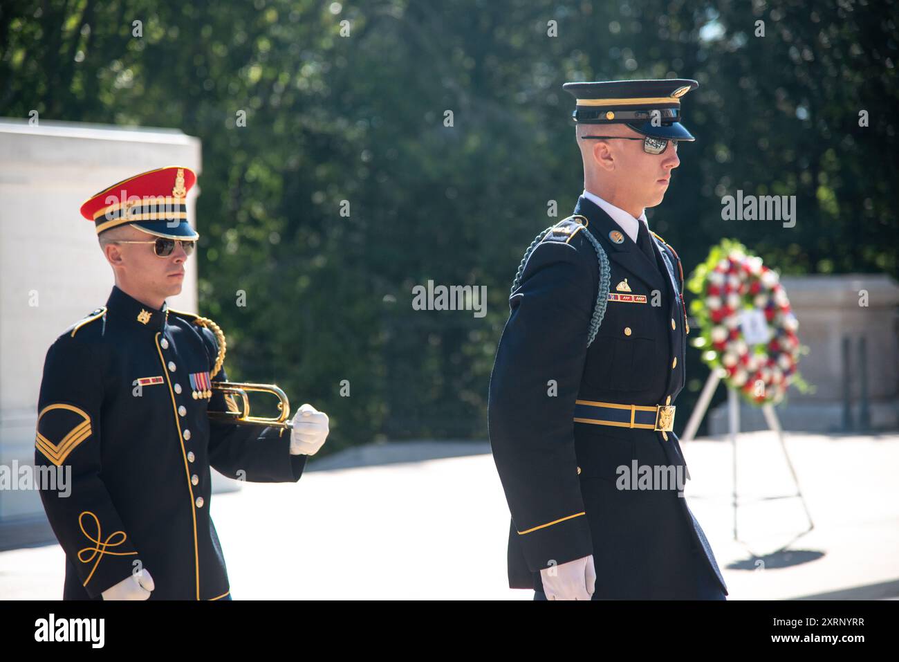 Bugler after playing Taps at the Tomb of the Unknown Solider at ...