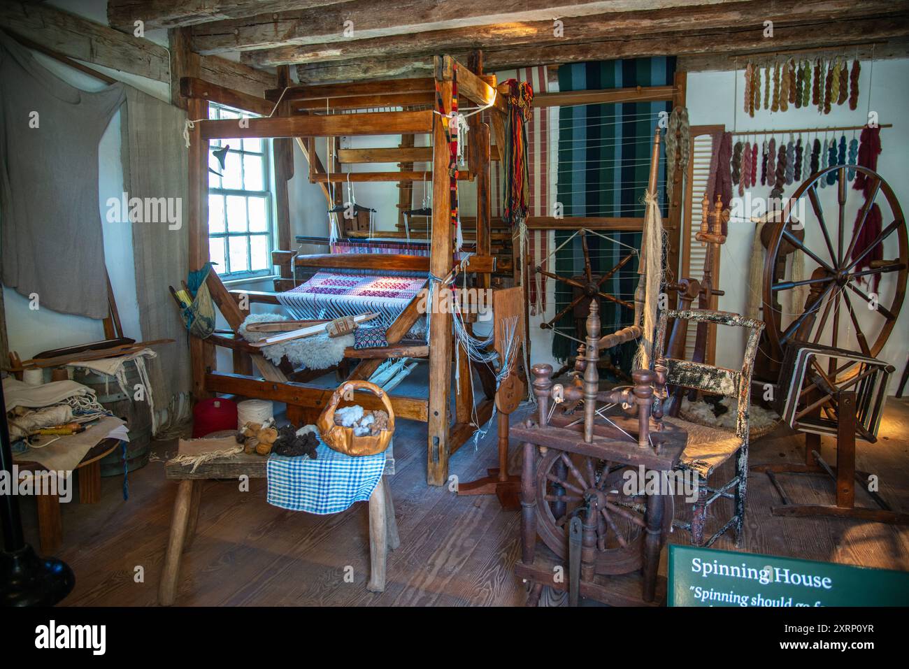 spinning room at George Washington's Mount Vernon estate Stock Photo ...