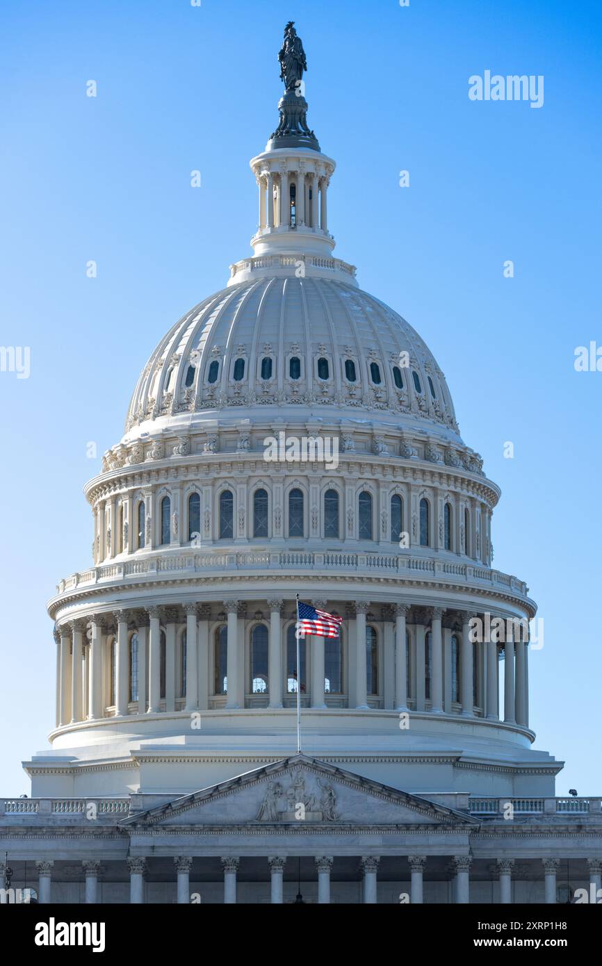 front view of the US Capitol dome in Washington DC Stock Photo - Alamy