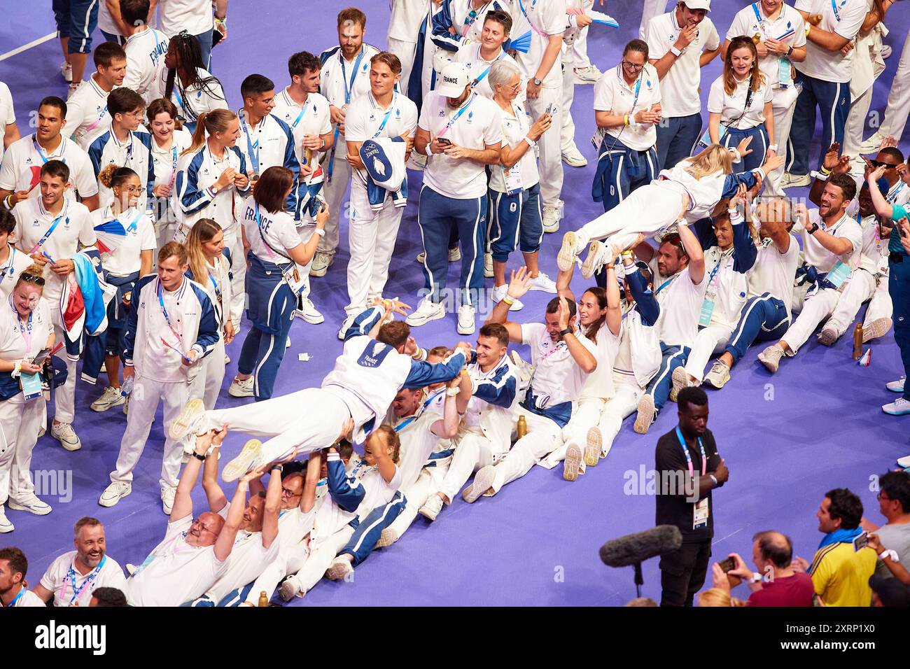 Paris, France. 11th Aug, 2024. Athletes for Team France during the ...
