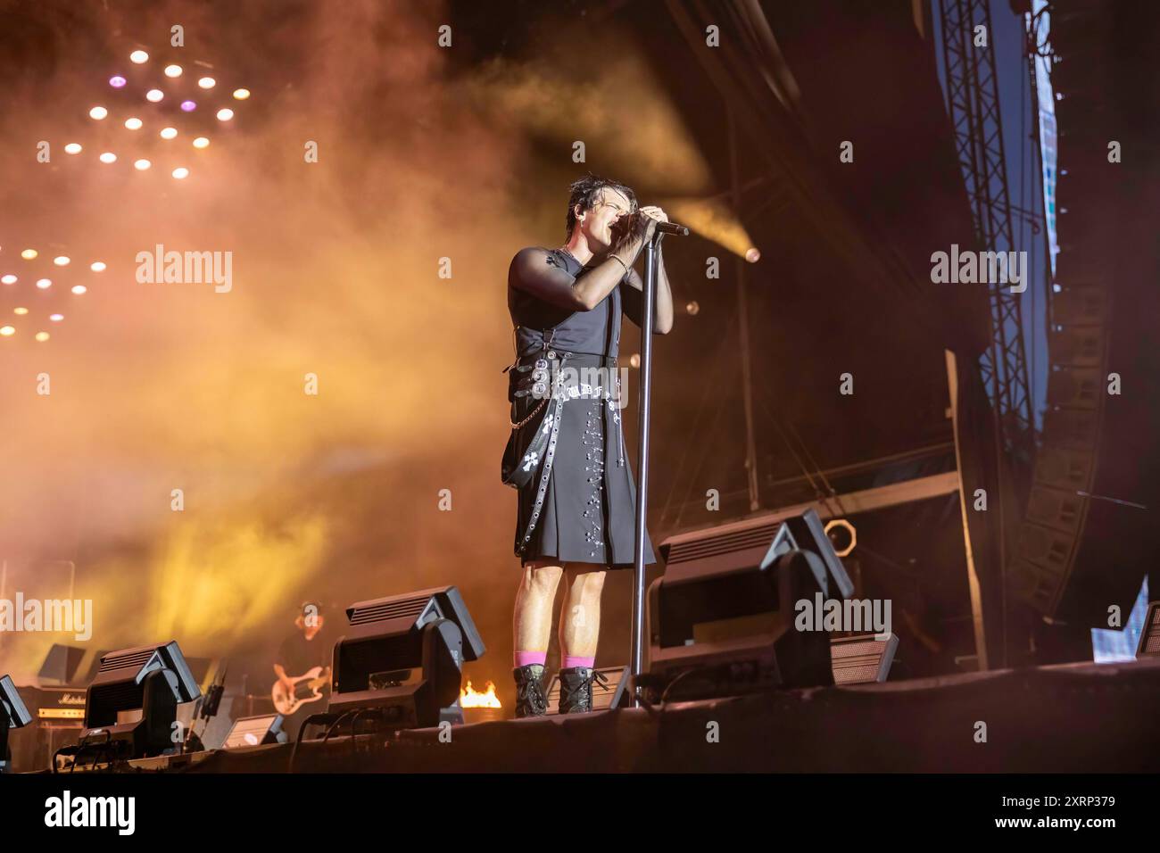 Milton Keynes, England, 11th August, 2024. Yungblud headlining Bludfest ...