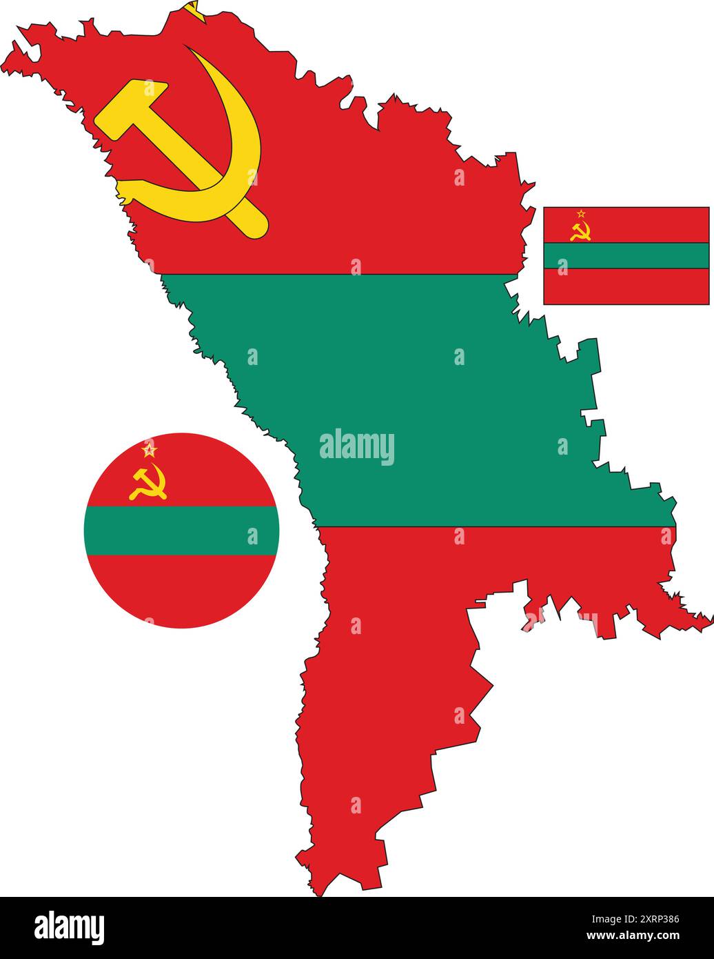 Map and flag of Transnistria. Vector Illustration Stock Vector Image ...
