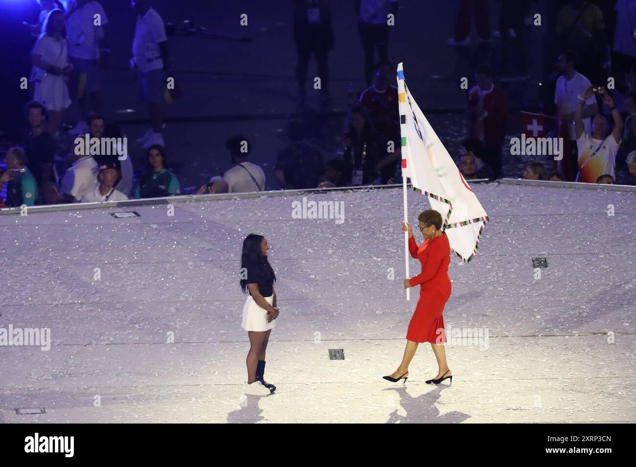 August 11, 2024, Paris, Ile-De-France, France: SIMONE BILES and KAREN ...