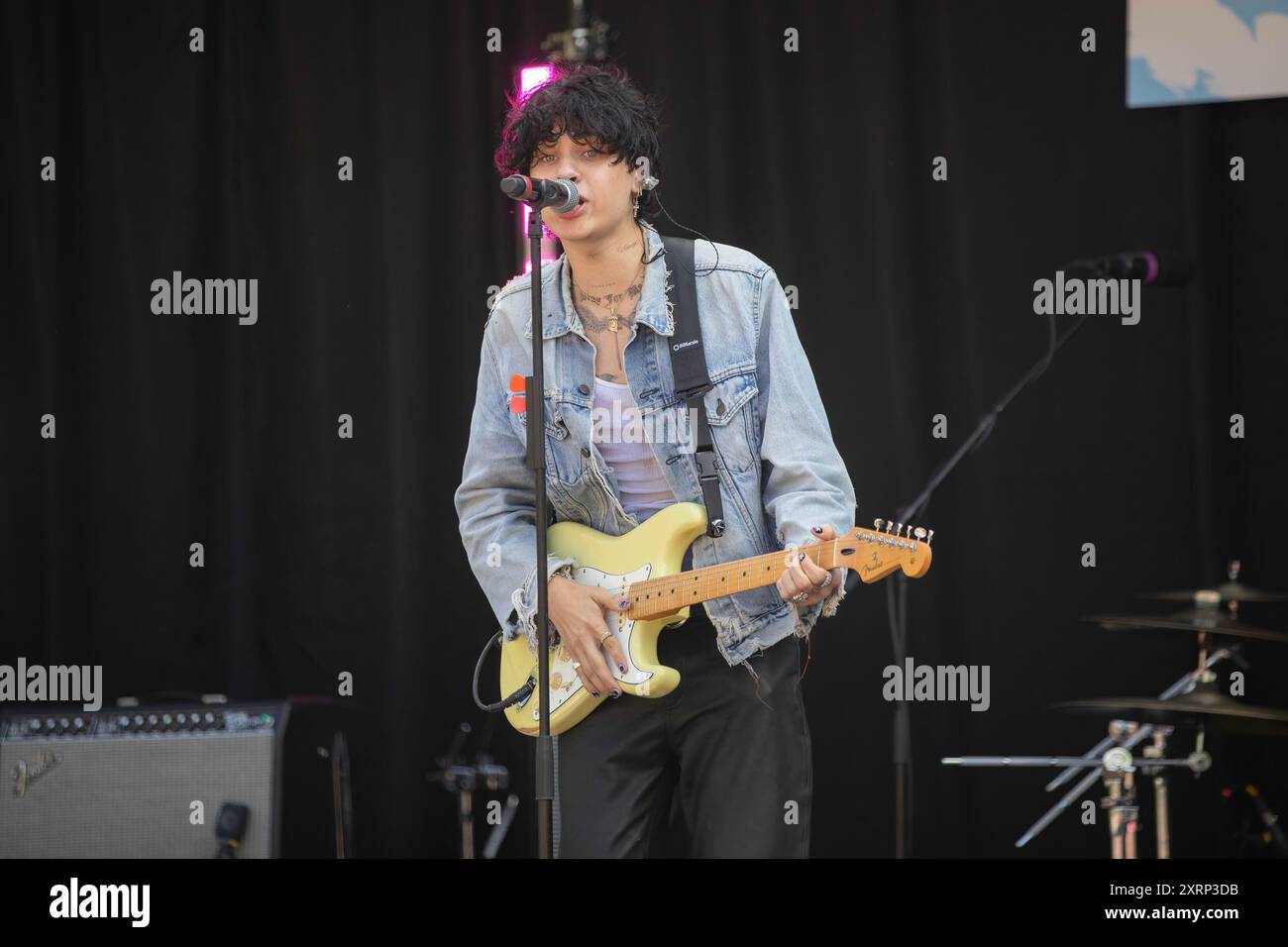 Milton Keynes, England, 11th August, 2024. Landon Barker playing stage ...