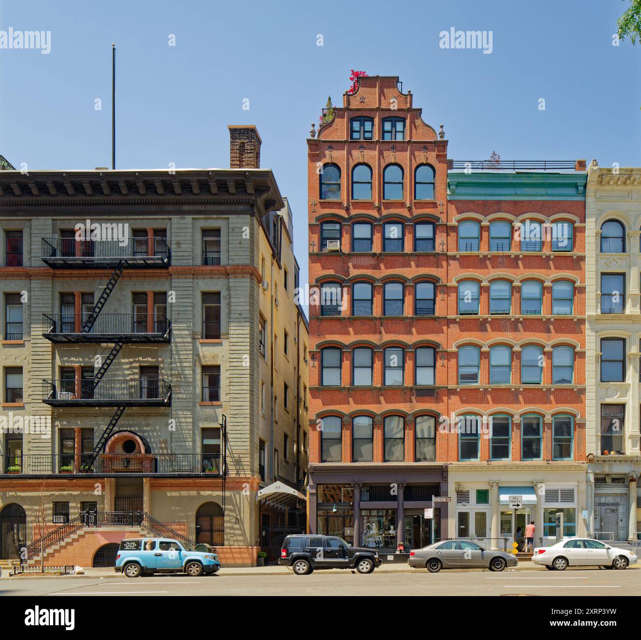 71 Hudson Street, Tribeca West Historic District, is an 1880 cast iron ...