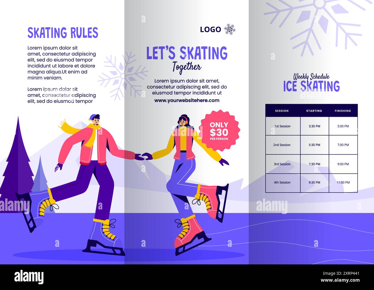 Children ice skating competition Stock Vector Images - Alamy