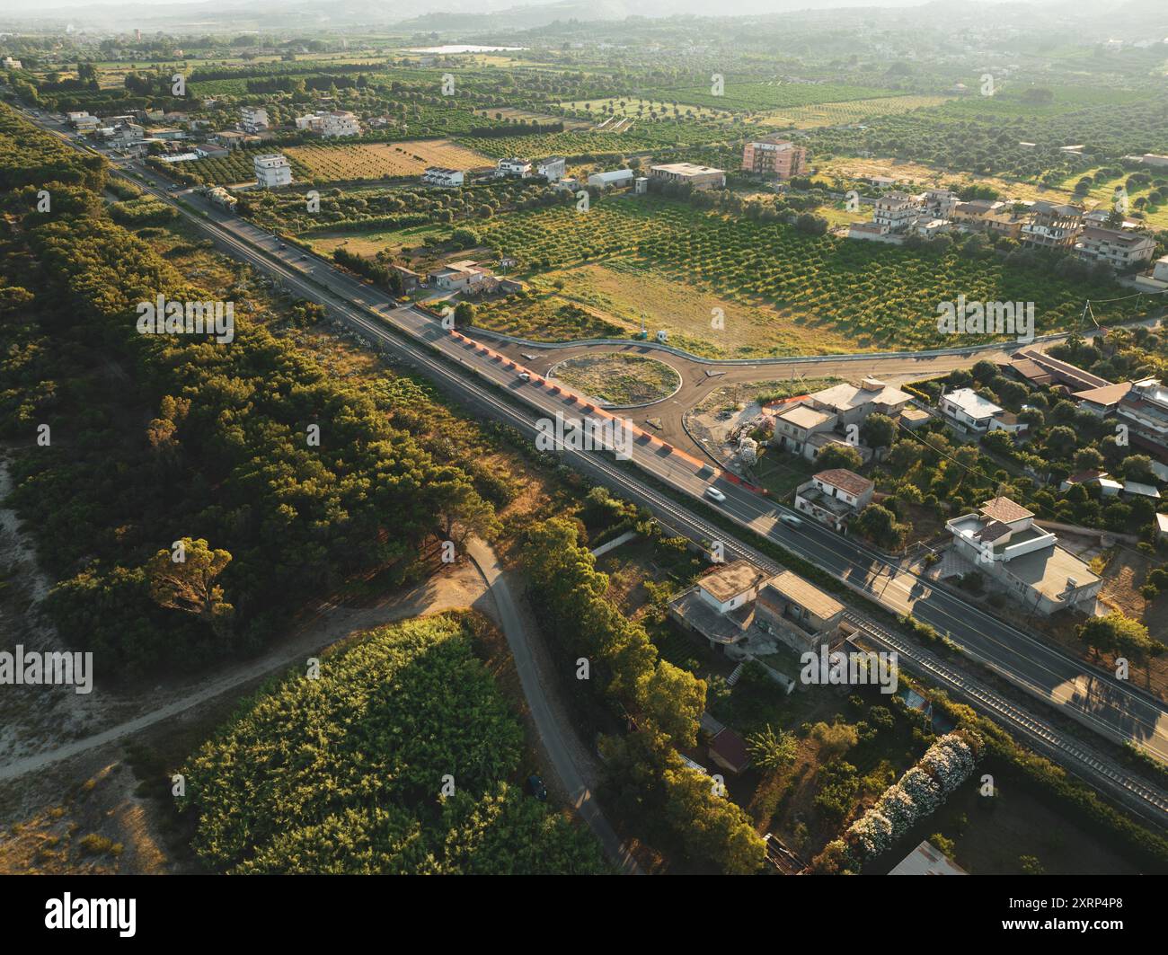 Aerial view small countryside village hi-res stock photography and ...
