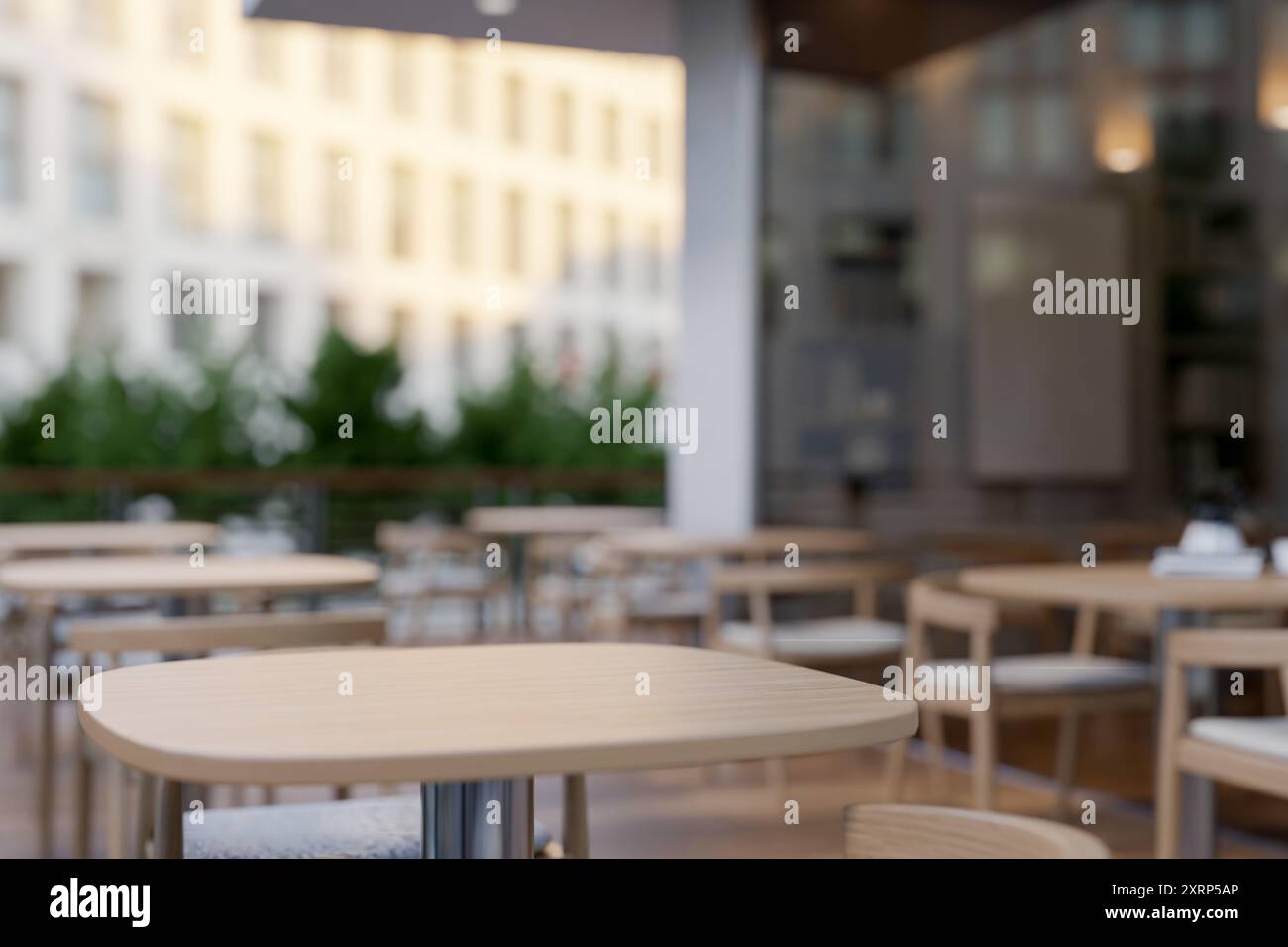 3d render restaurant cafeteria hi-res stock photography and images - Alamy