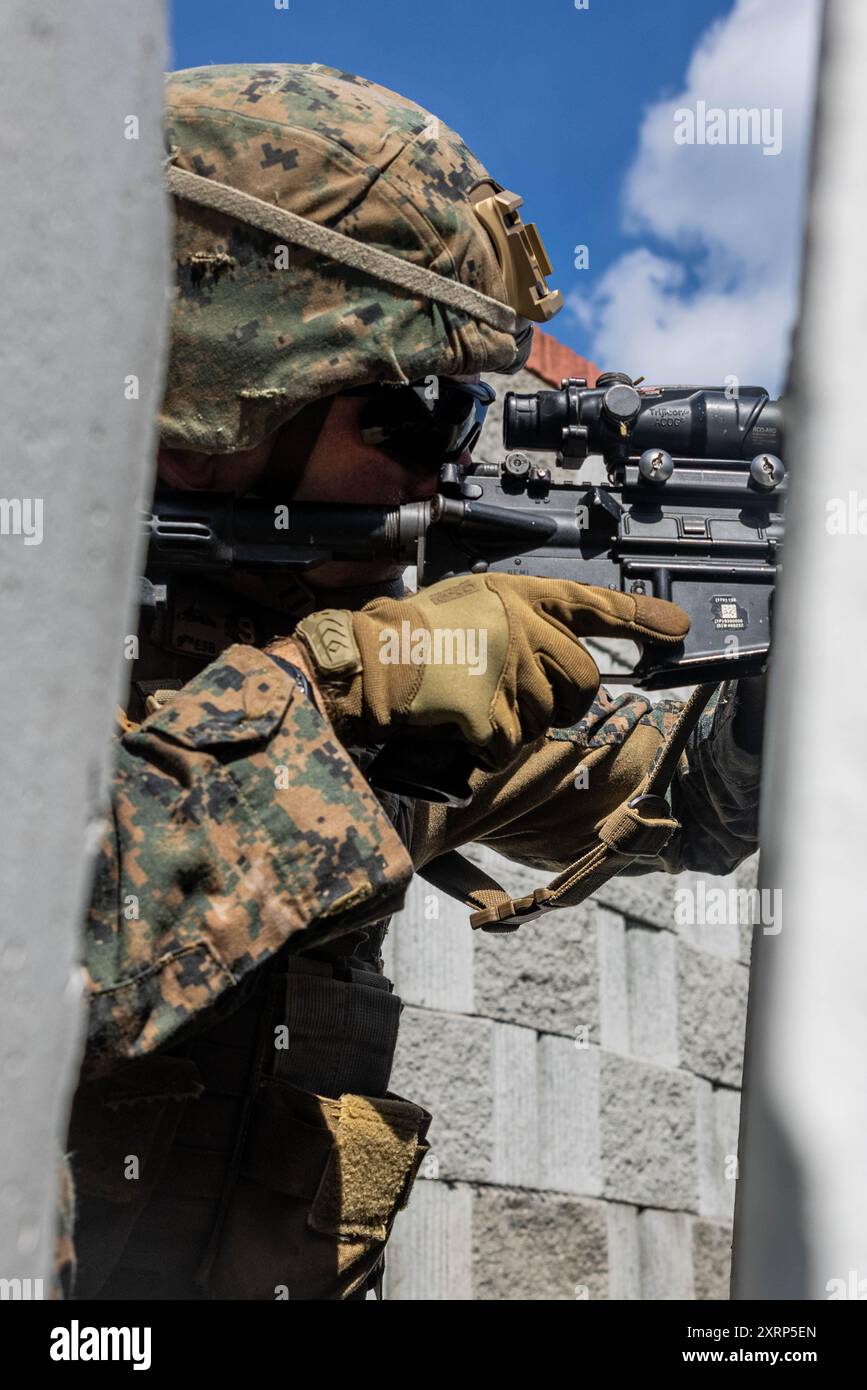 U.S. Marine Corps Lance Cpl. Hunter Keipper, a combat engineer with ...