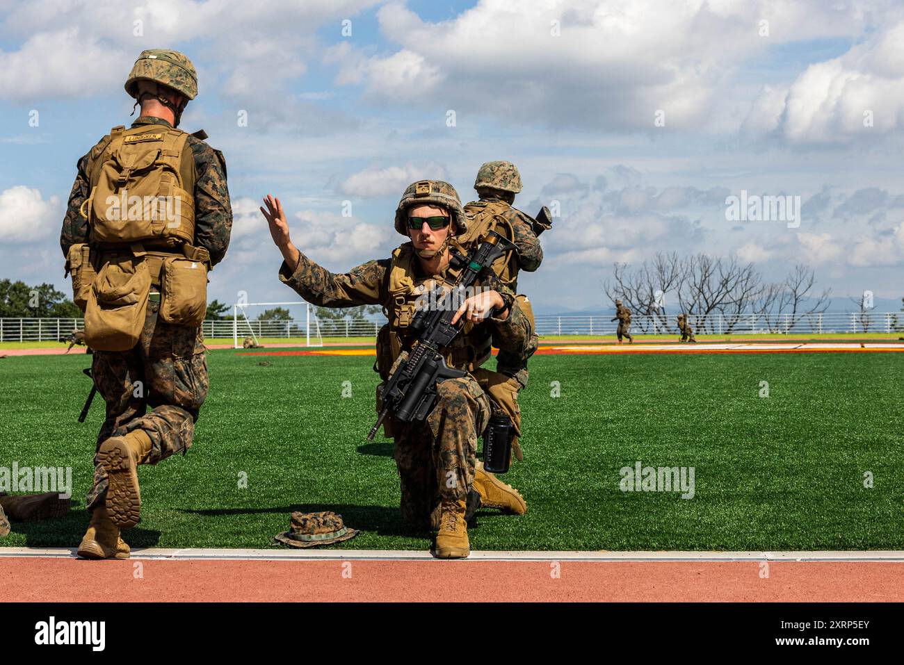 U.S. Marine Corps Lance Cpl. Michael Chavis, a combat engineer with ...