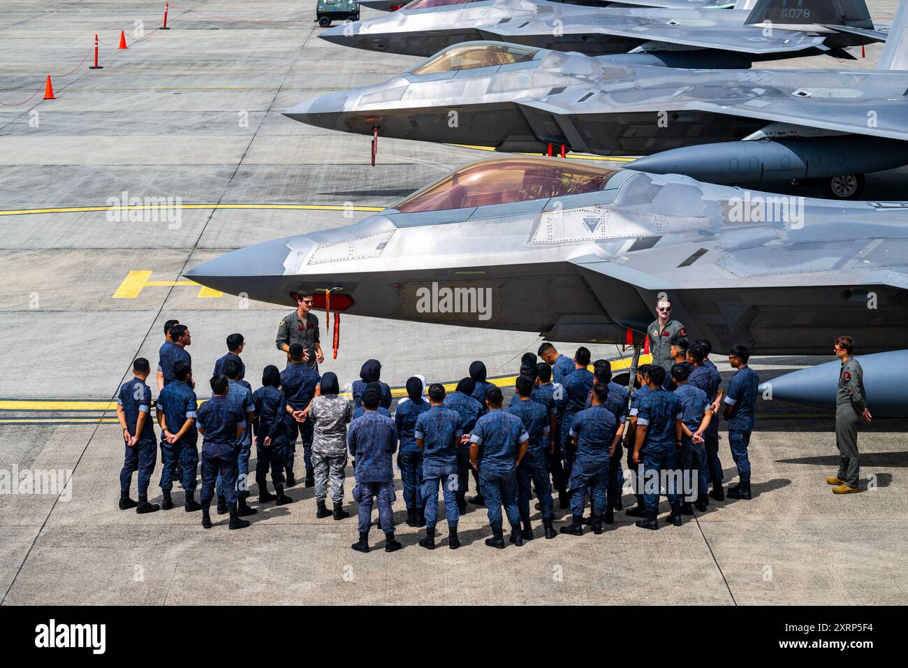 U.S. Air Force F-22A Raptor pilots assigned to 27th Expeditionary ...