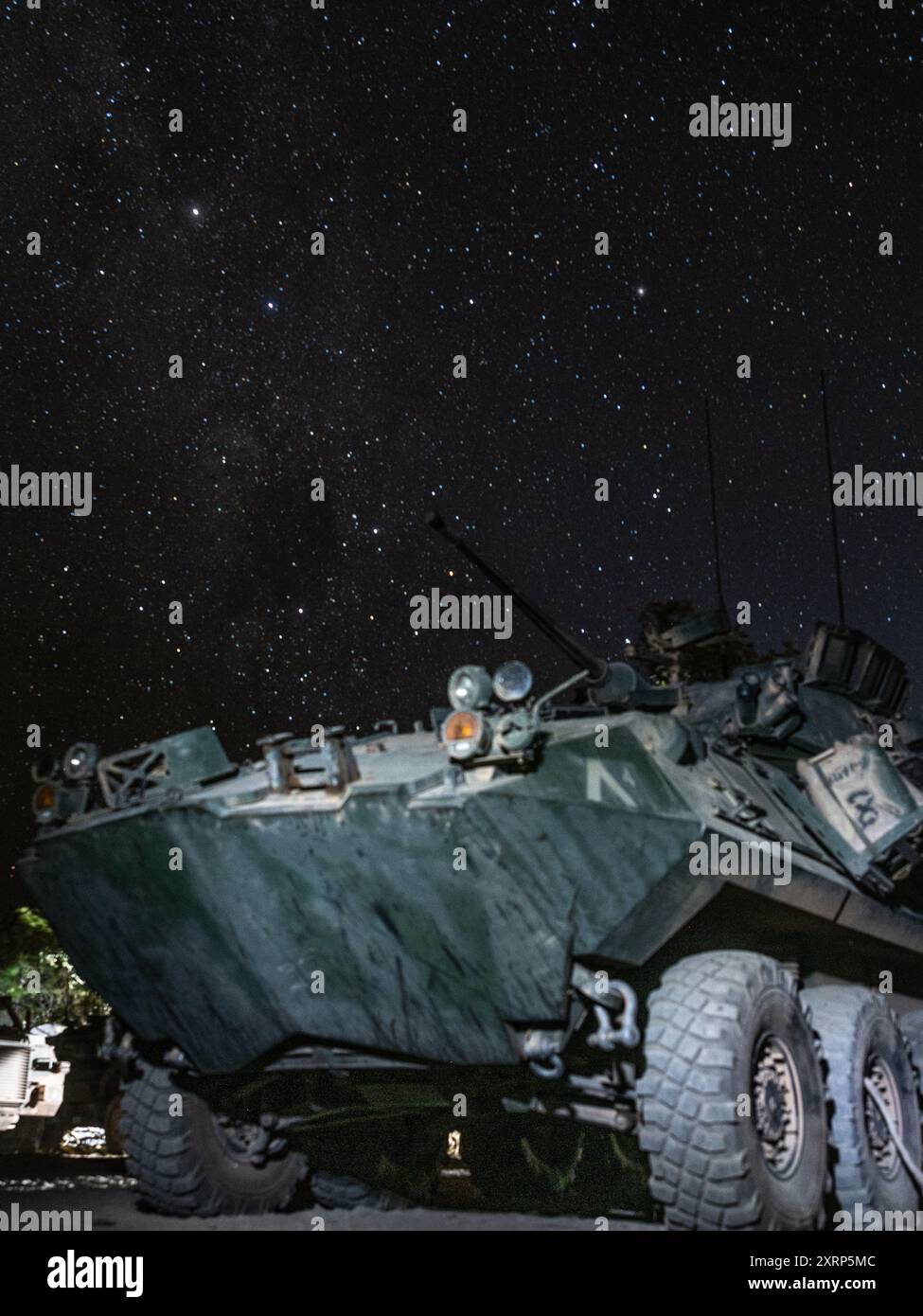 A U.S. Marine Corps LAV-25 Light Armored Vehicle assigned to Alpha ...