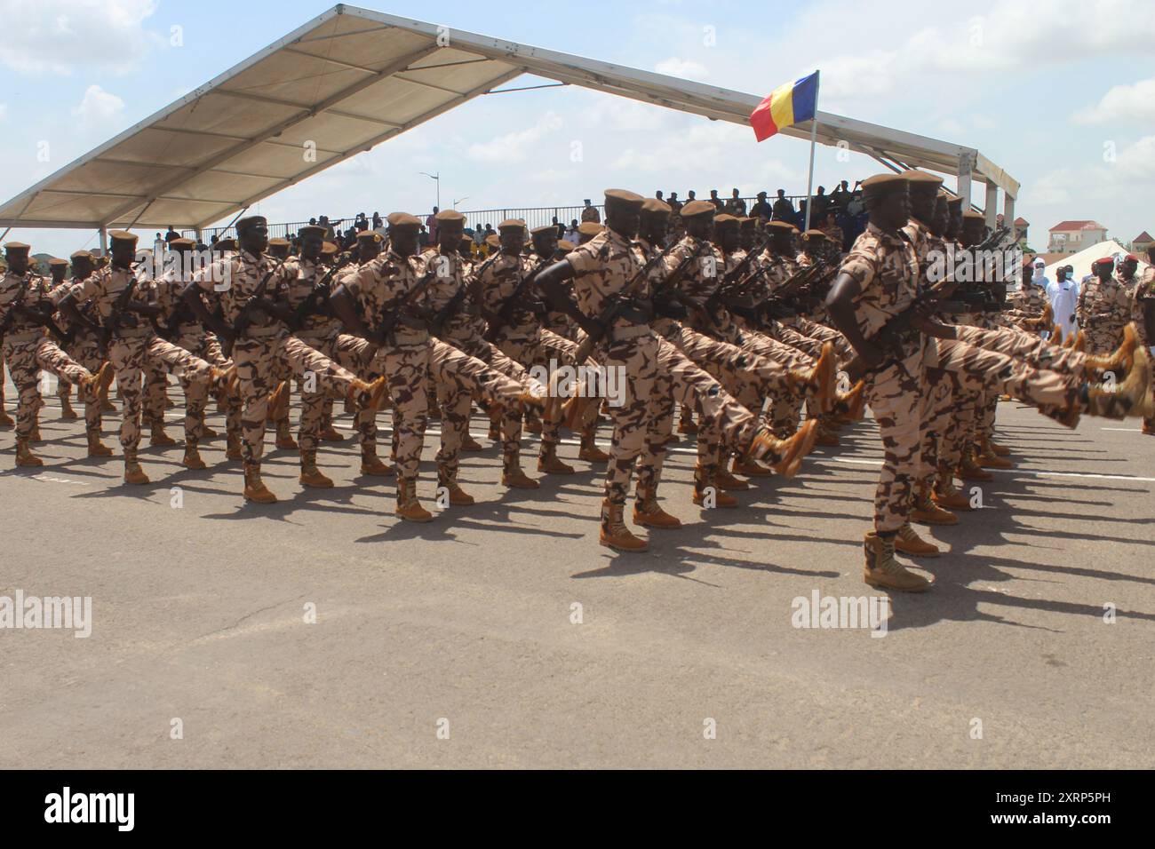 N'djamena, Chad. 11th Aug, 2024. Members of defense forces parade ...