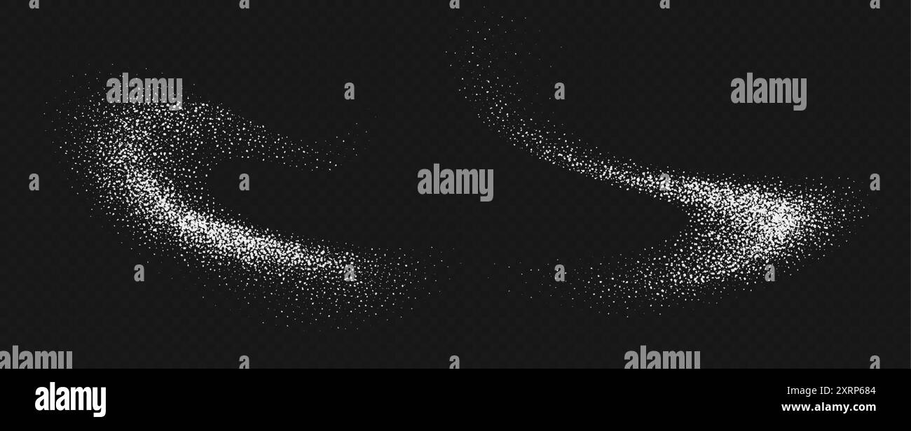 Falling sugar powder, flying salt. White crystals Stock Vector Image ...