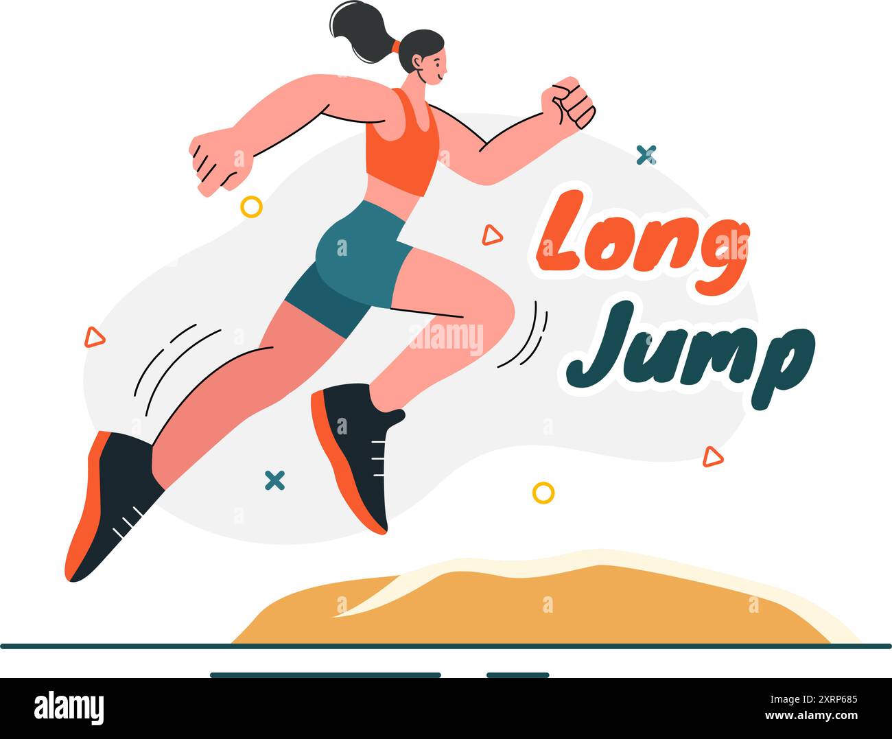 Long jump champion Stock Vector Images - Alamy