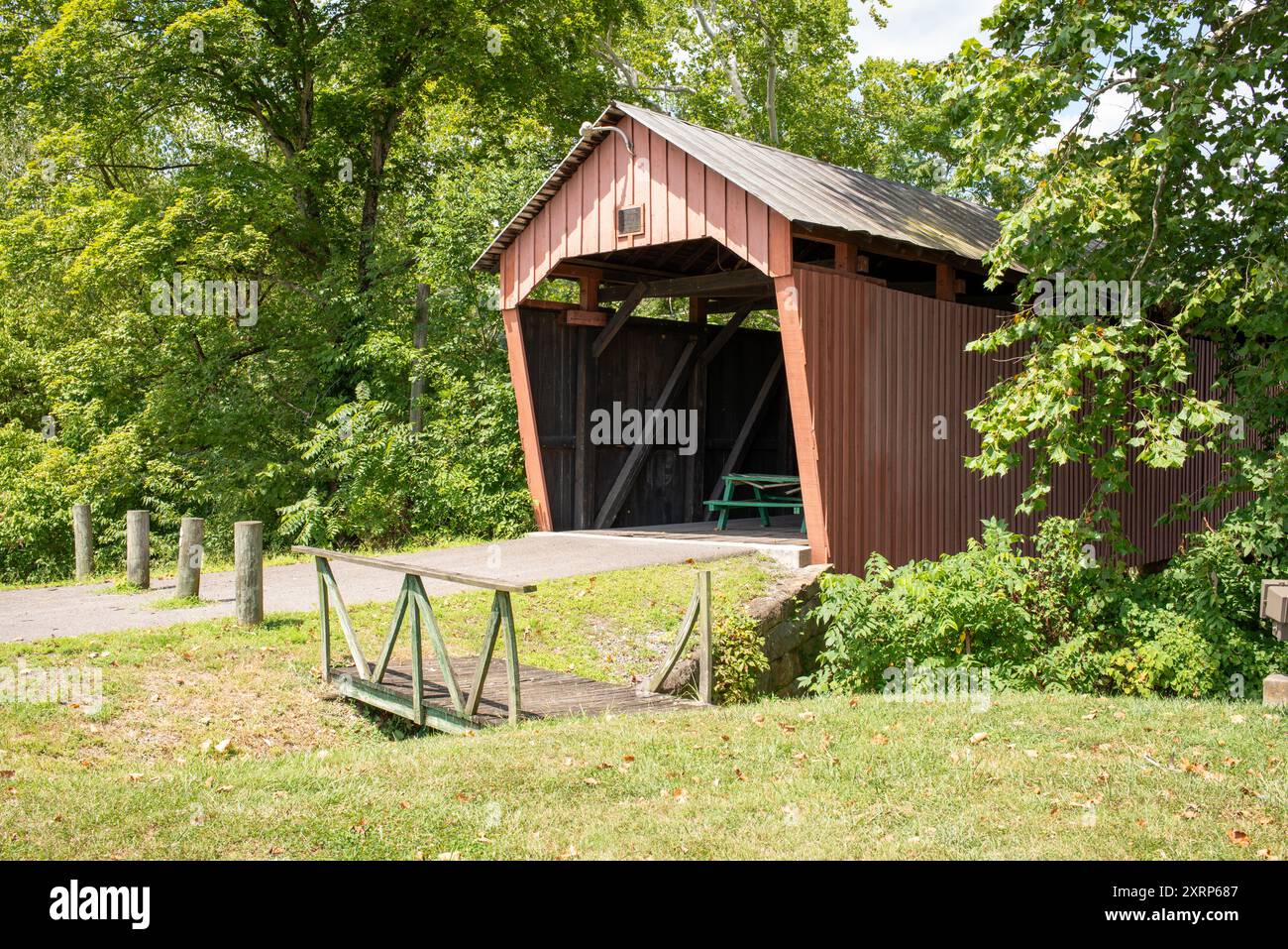 Simpson Creek Covered Bridge of Bridgeport, West Virginia Stock Photo ...