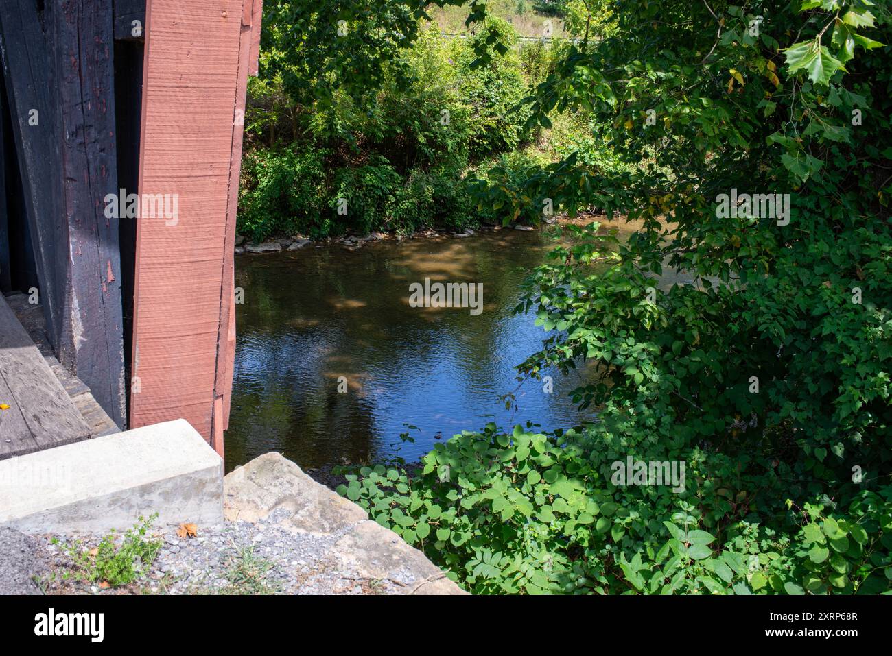 Simpson Creek Covered Bridge of Bridgeport, West Virginia Stock Photo ...
