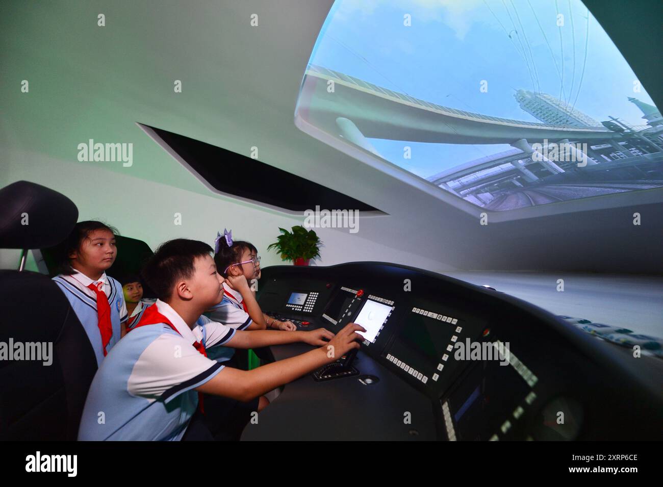 QINGDAO, CHINA - AUGUST 11, 2024 - Primary school children experience ...