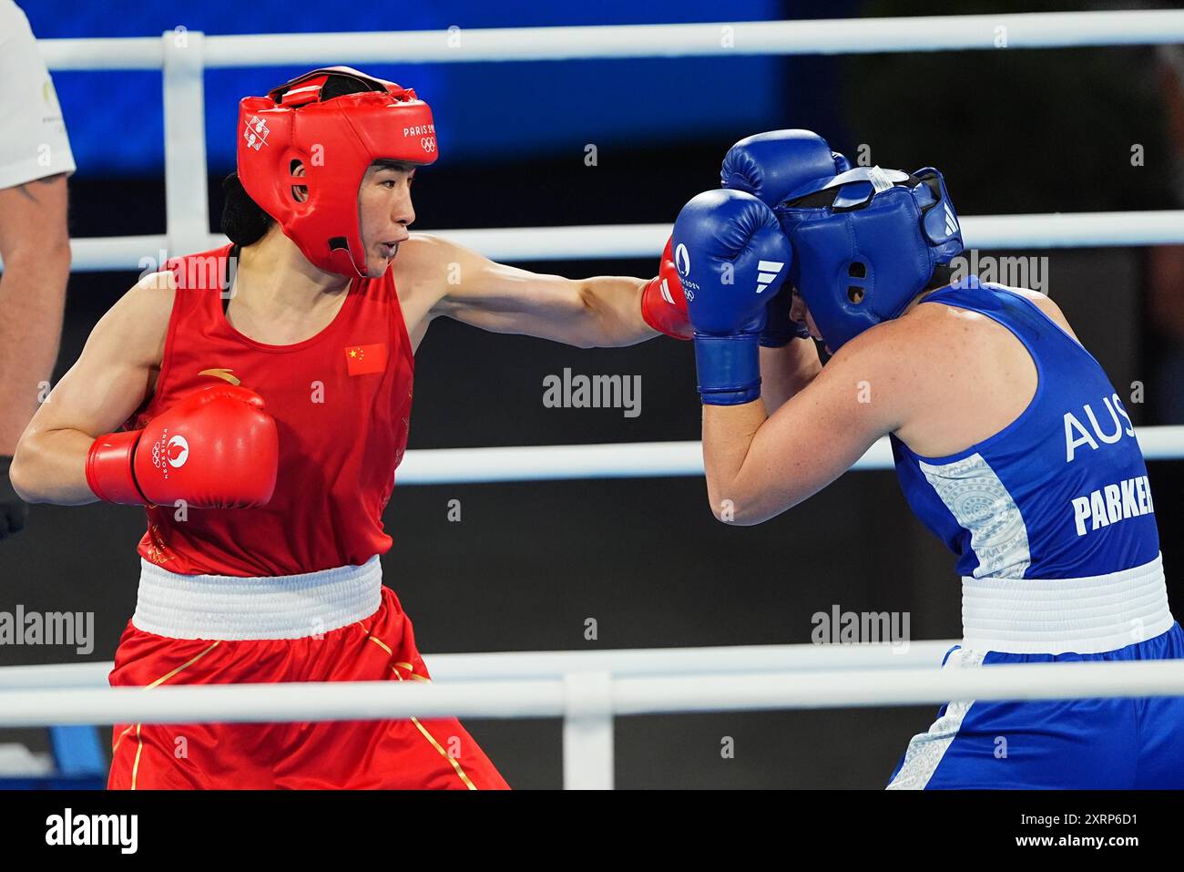 **CHINESE MAINLAND, HONG KONG, MACAU AND TAIWAN OUT** Chinese boxer Li ...