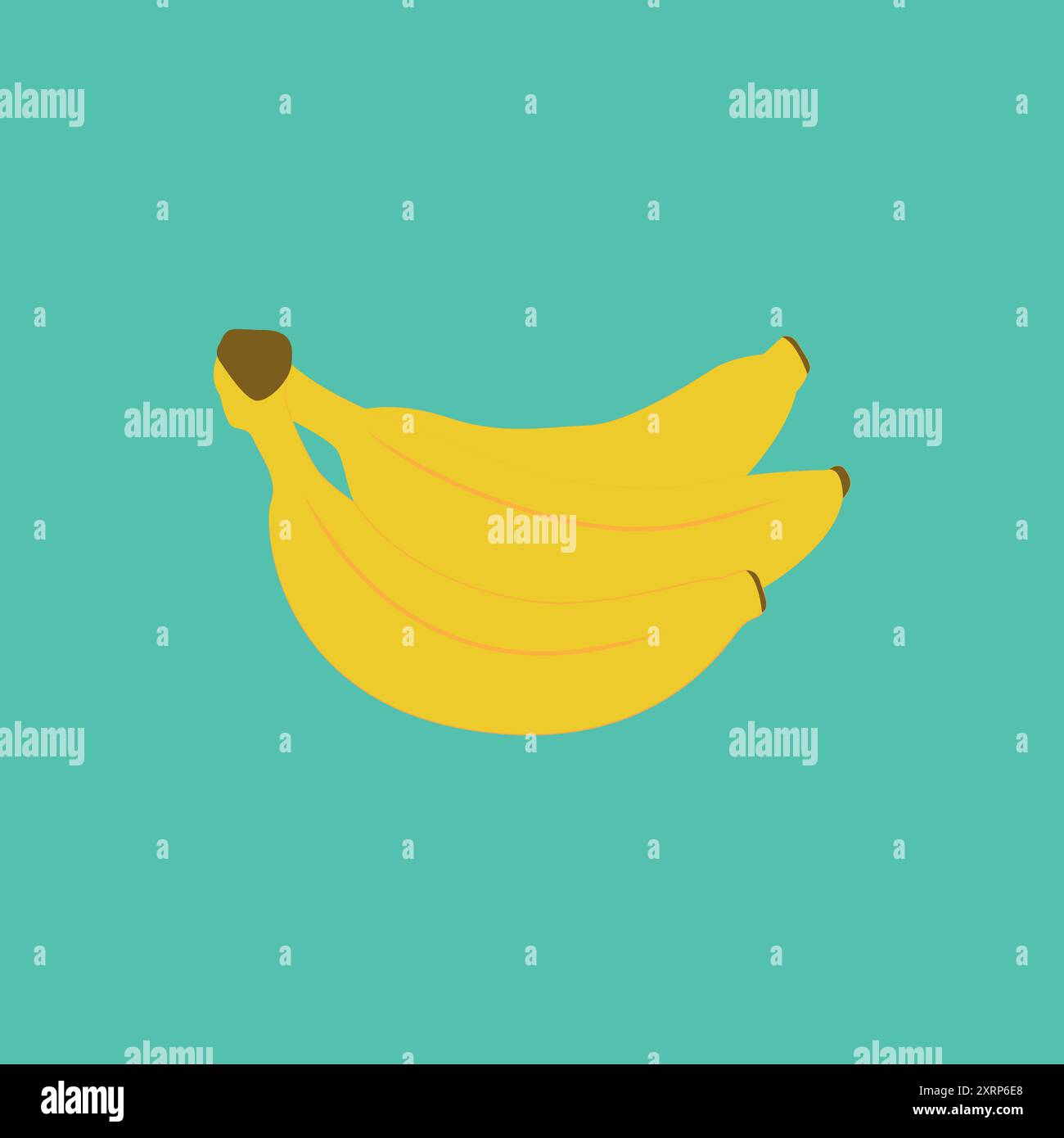 Banana cartoon vector. Banana on green background Stock Vector Image ...