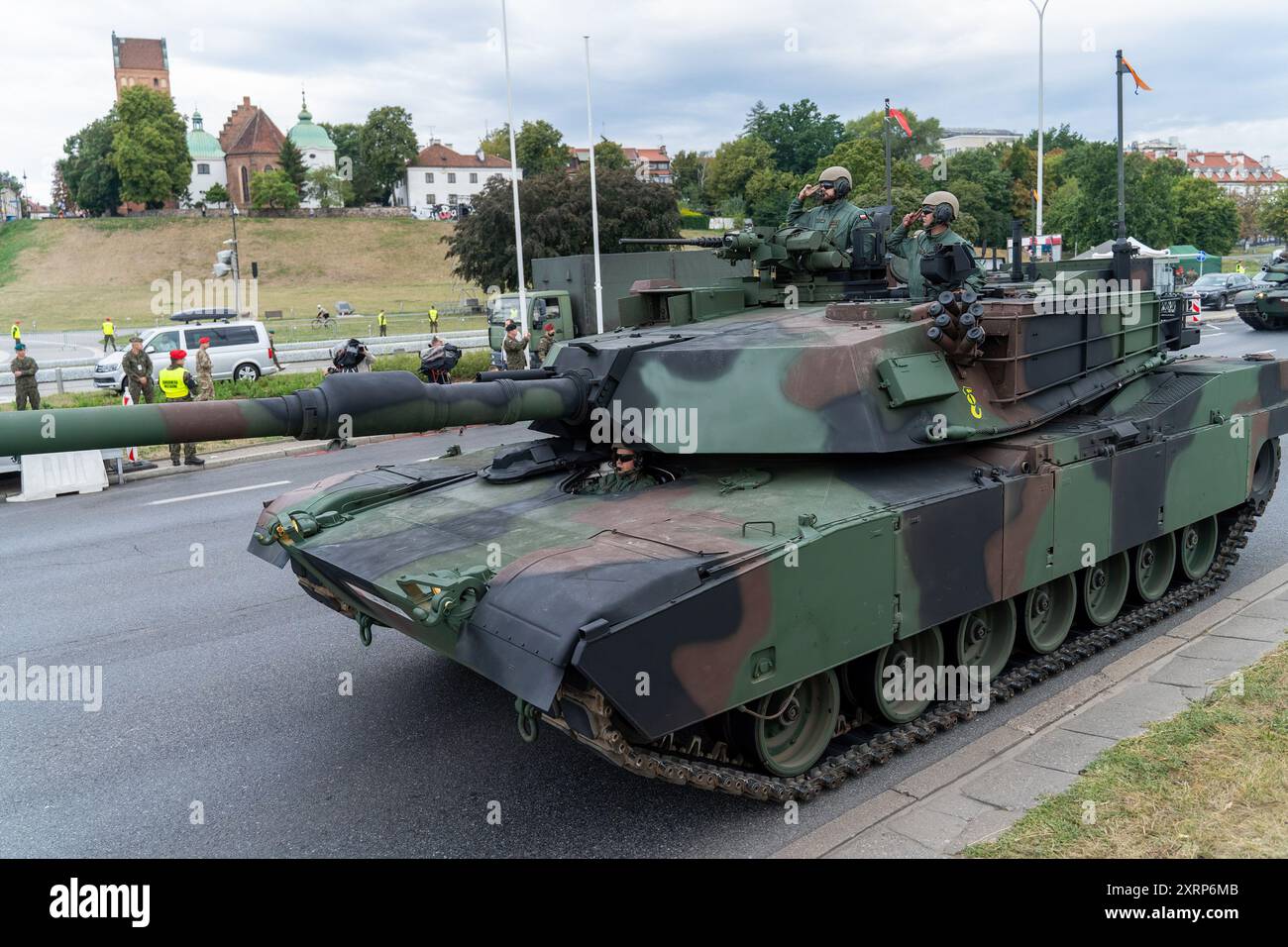 Warsaw, Poland. 11th Aug, 2024. M1A1 FEP Abrams passes by during the ...